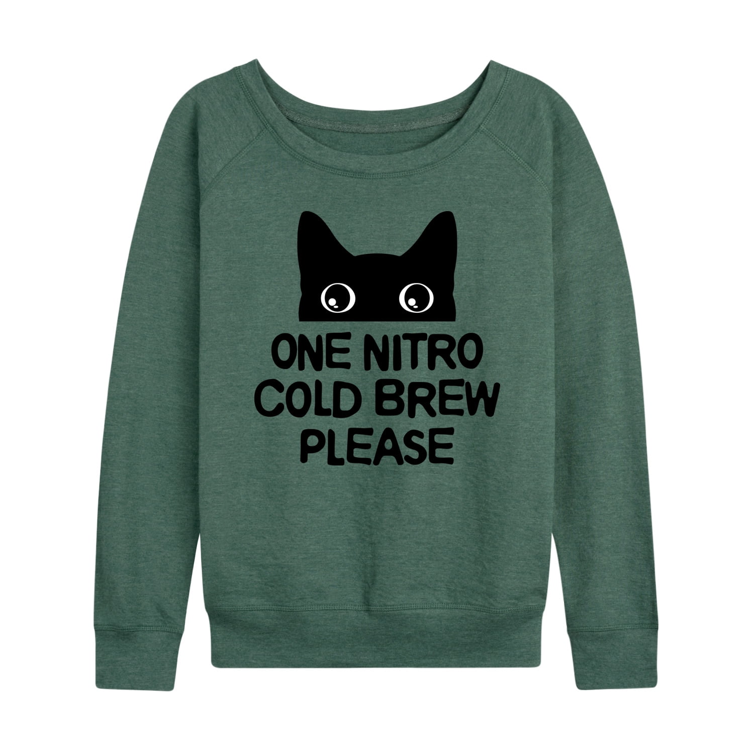 Instant Message - One Nitro Cat - Women's Lightweight French Terry Long Sleeve Shirt - Walmart.com