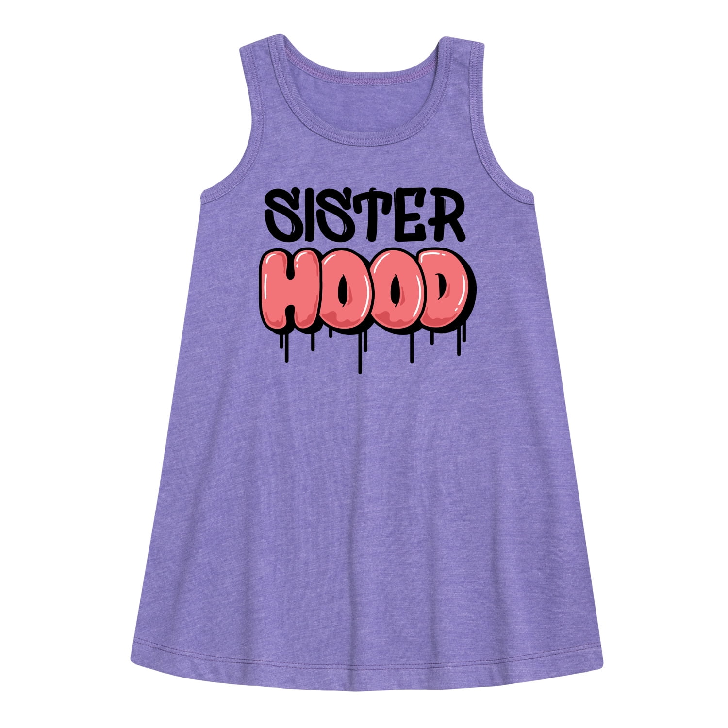 Instant Message - Paint Sisterhood - Girls Aline Dress - Walmart.com