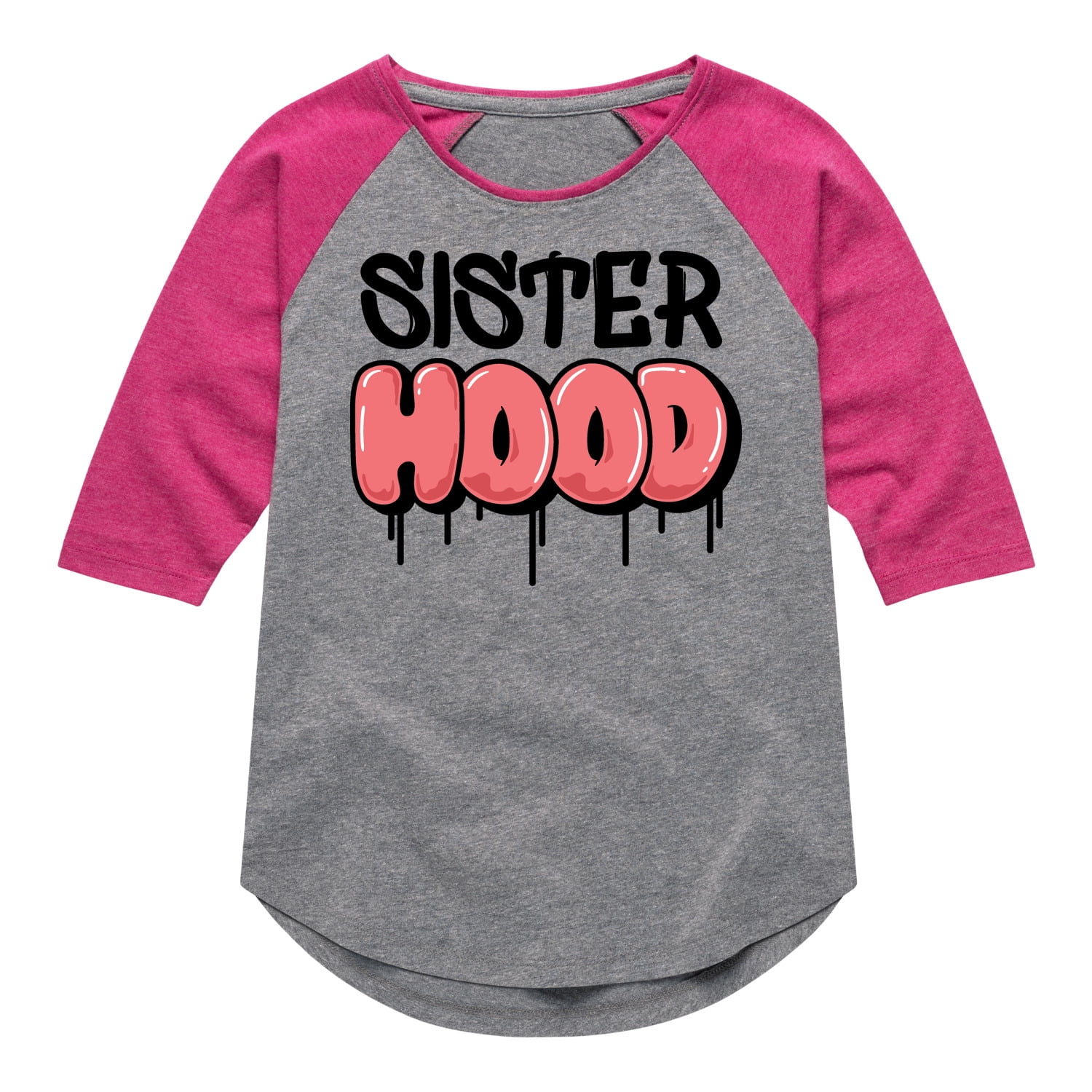 Instant Message - Paint Sisterhood - Girls Shirt Tail Raglan - Walmart.com