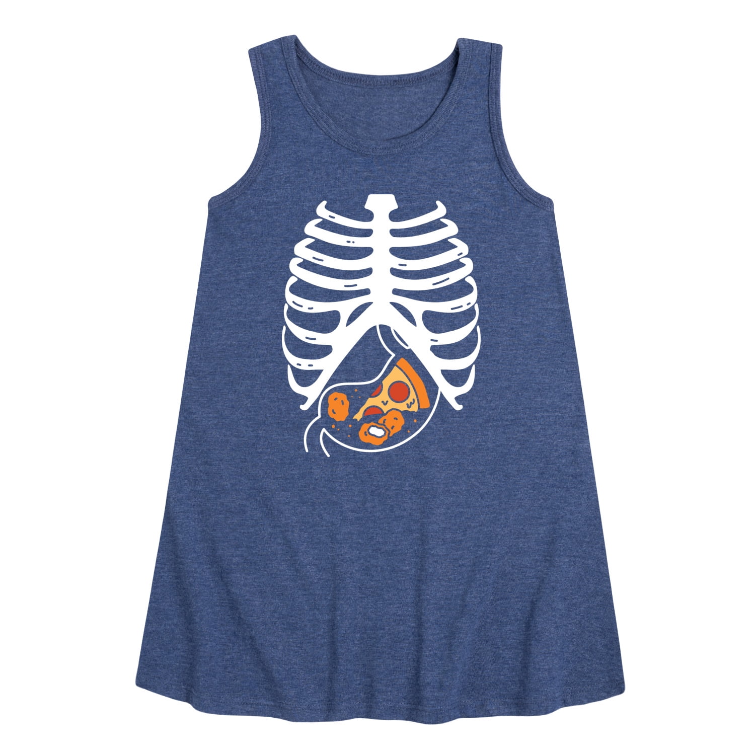 Instant Message - Pizza Nuggets Skeleton - Toddler & Youth Girls A-line ...