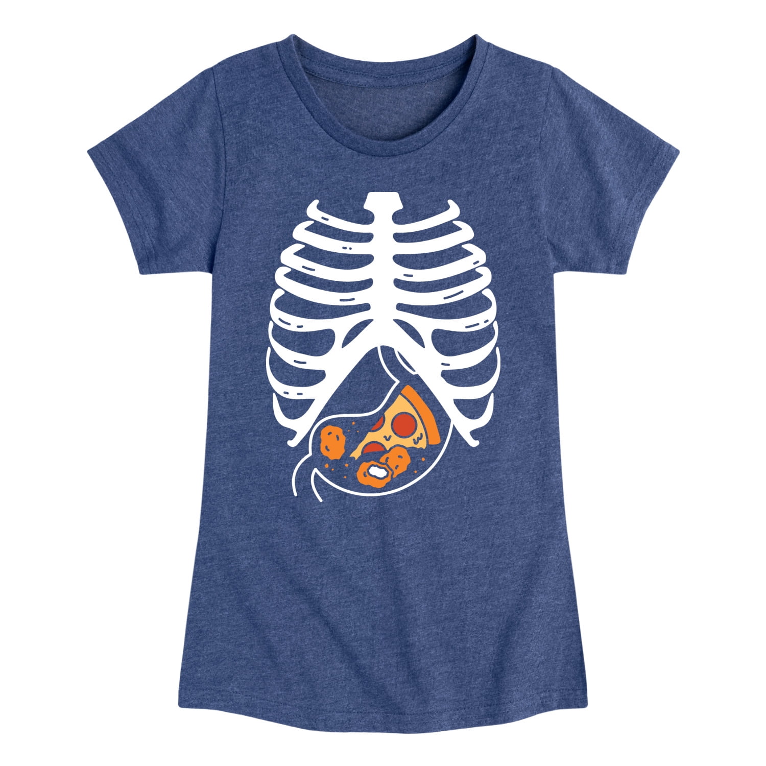 Instant Message - Pizza Nuggets Skeleton - Toddler & Youth Girls Short ...