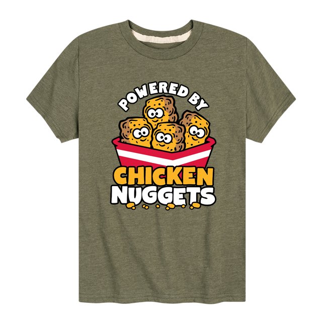 Instant Message - Powered By Chicken Nuggets - Toddler And Youth Short Sleeve Graphic T-Shirt ...