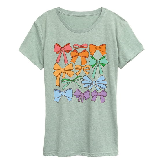 Instant Message - Pride Coquette Bows - Women's Short Sleeve Graphic T-shirt - Walmart.com