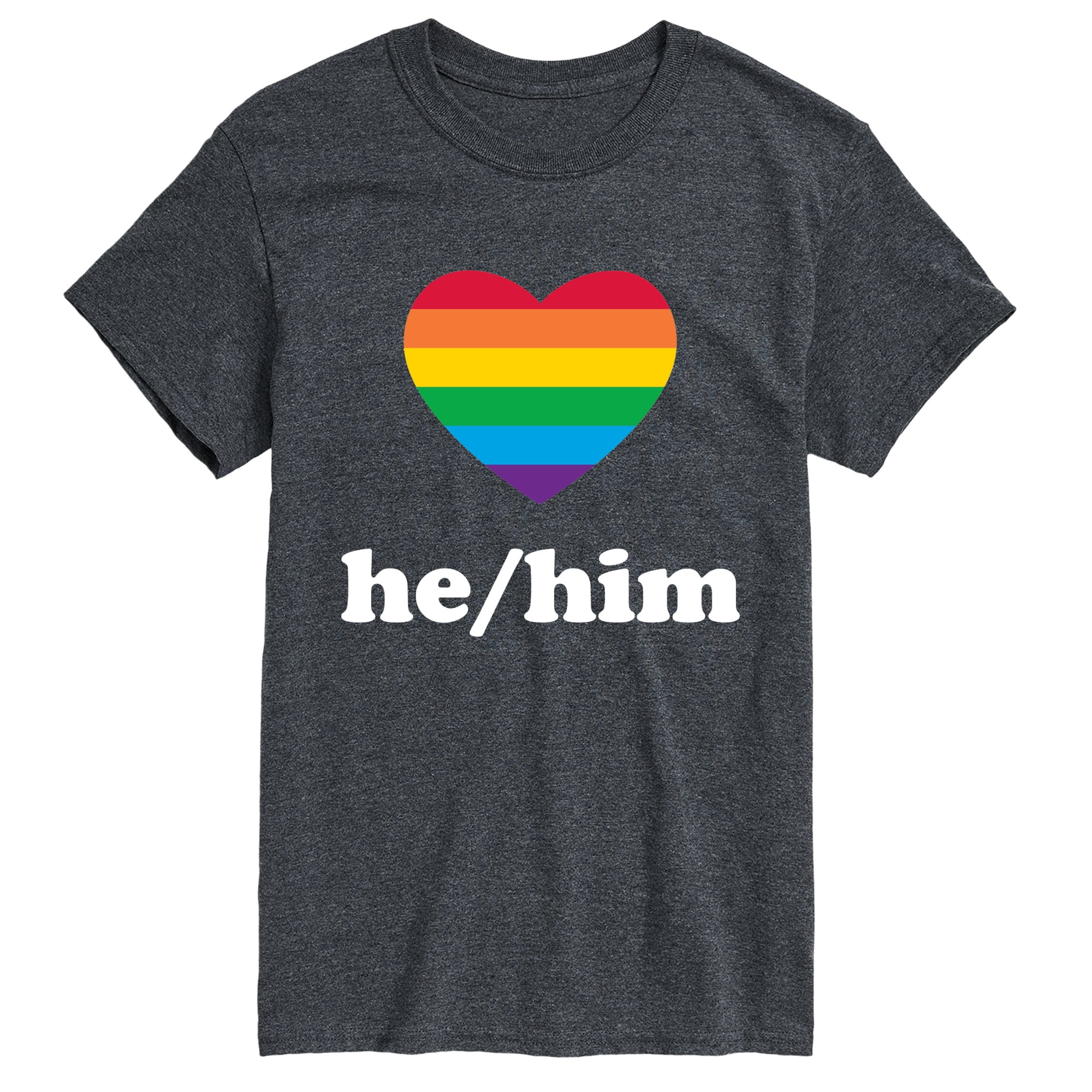 Instant Message - Pronouns He Him - Men's Short Sleeve Graphic T-Shirt ...