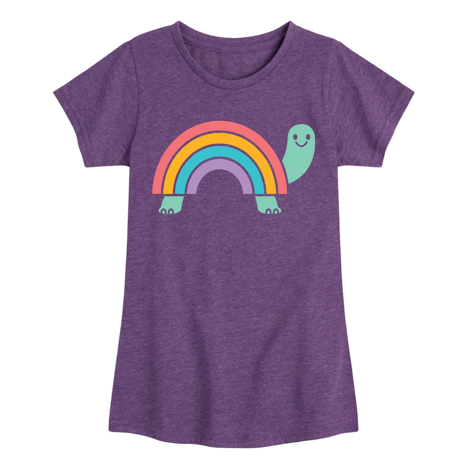Instant Message - Rainbow Shell Turtle - Toddler & Youth Girls Short ...