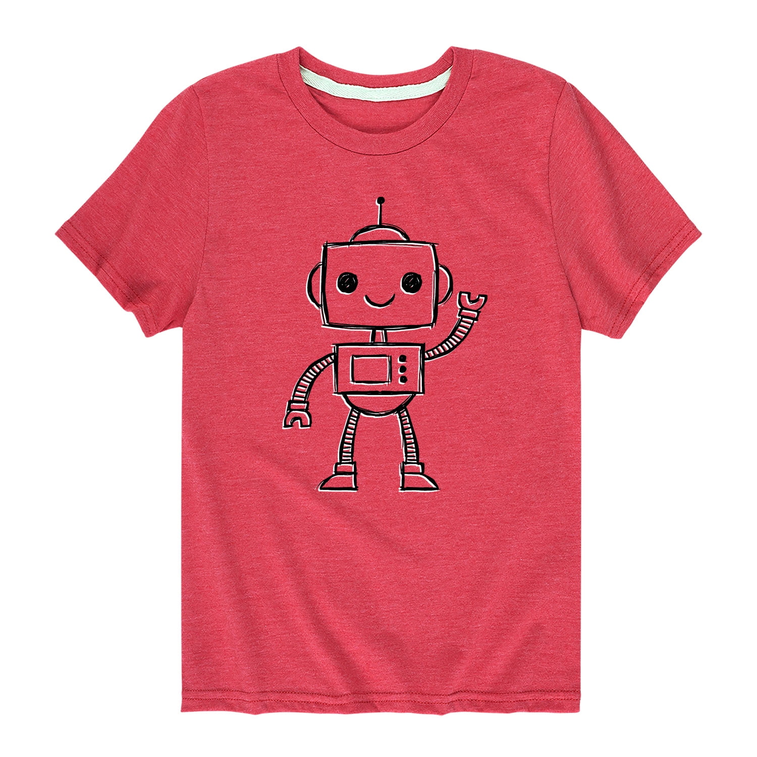 Instant Message - Robot Sketch - Toddler And Youth Short Sleeve Graphic ...