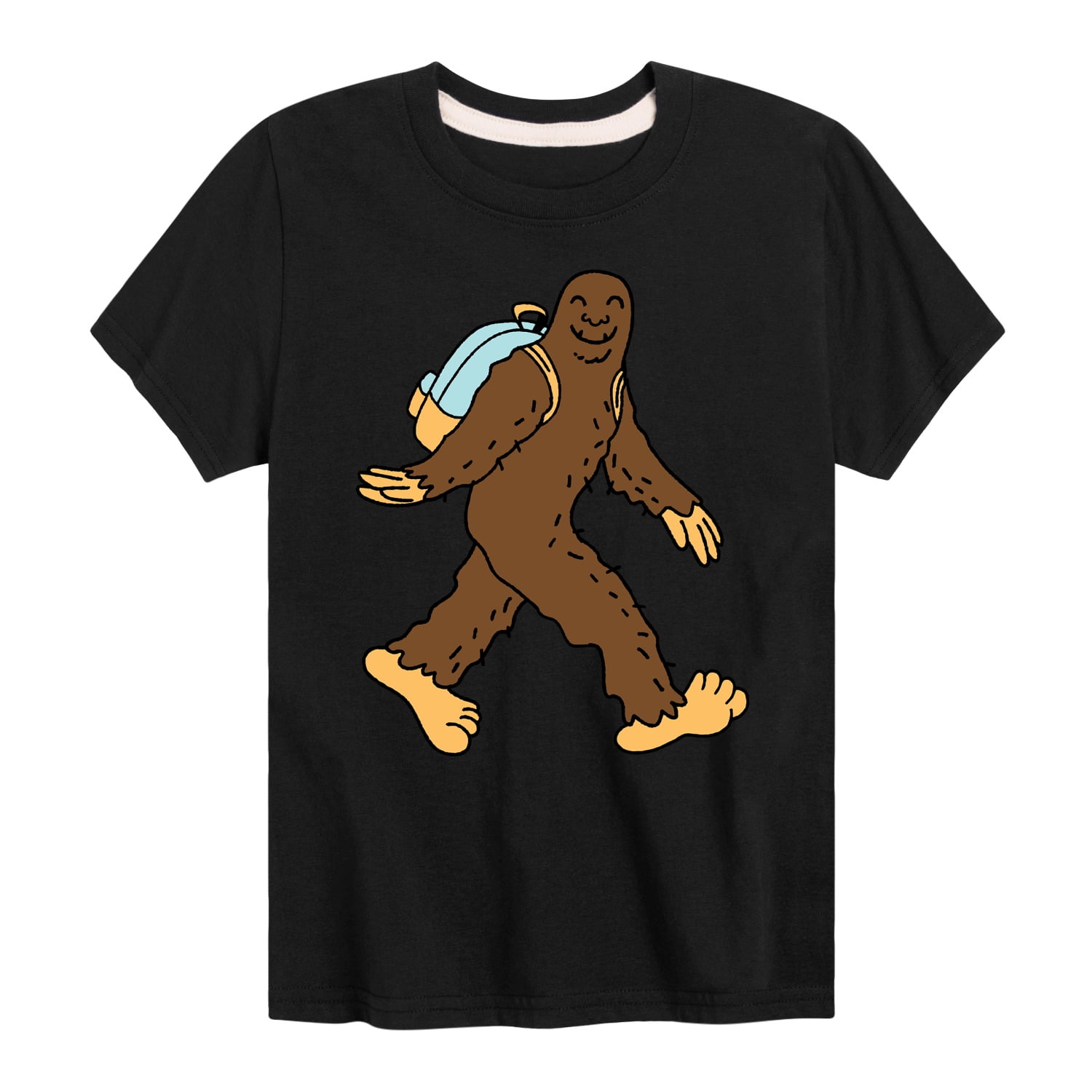Instant Message - Sasquatch Backpack - Youth Short Sleeve Graphic T ...