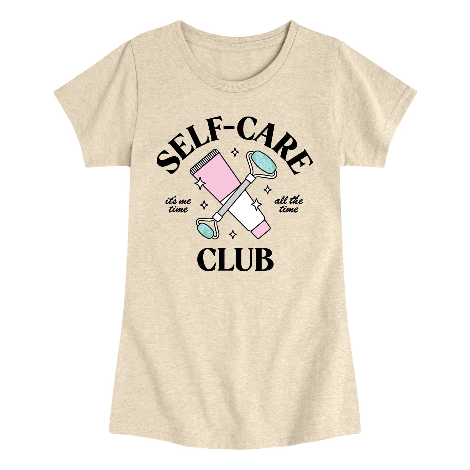 Instant Message - Self Care Club - Youth Girls Fitted Short Sleeve T ...