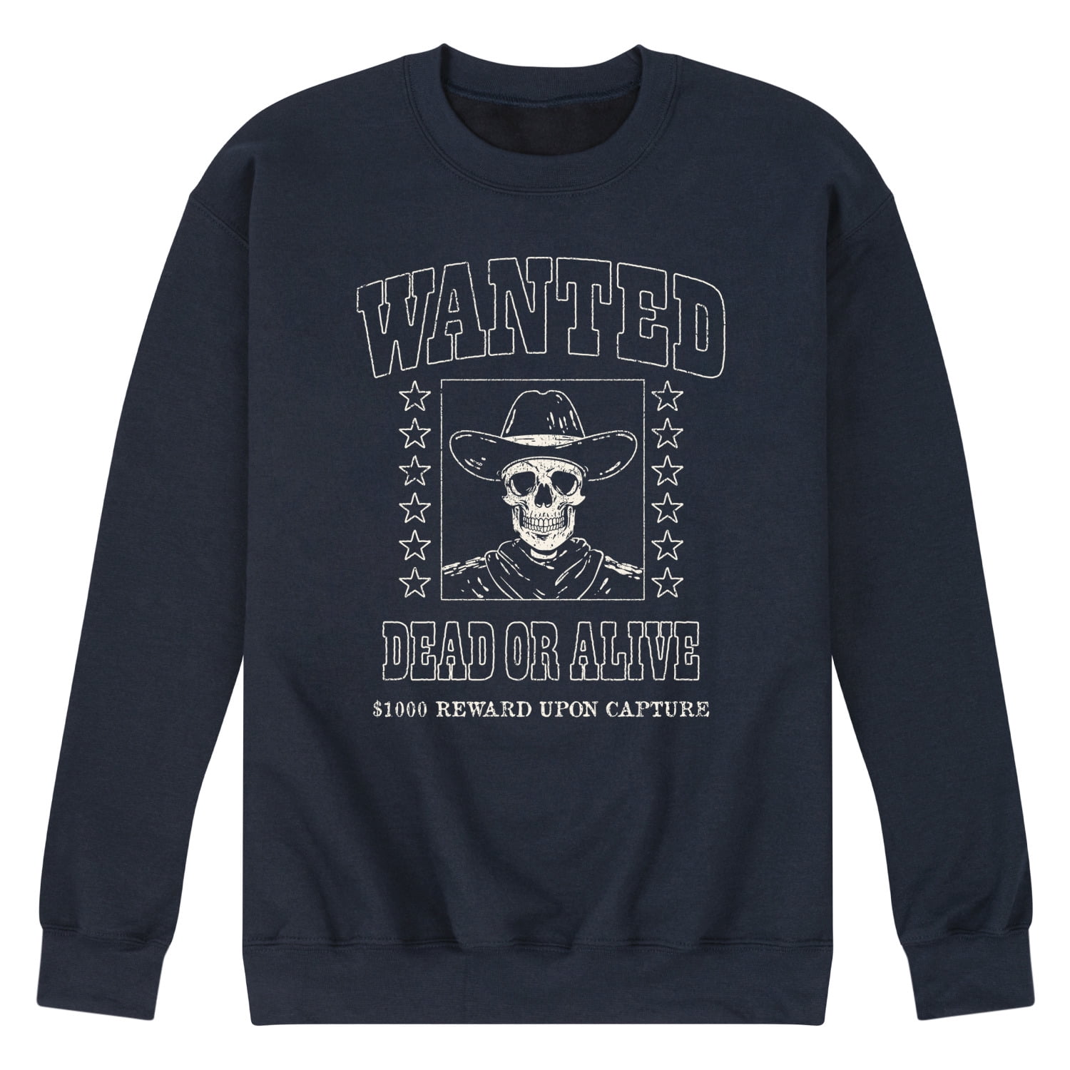 Instant Message - Skeleton Wanted Poster - Men's Crew Neck Fleece ...