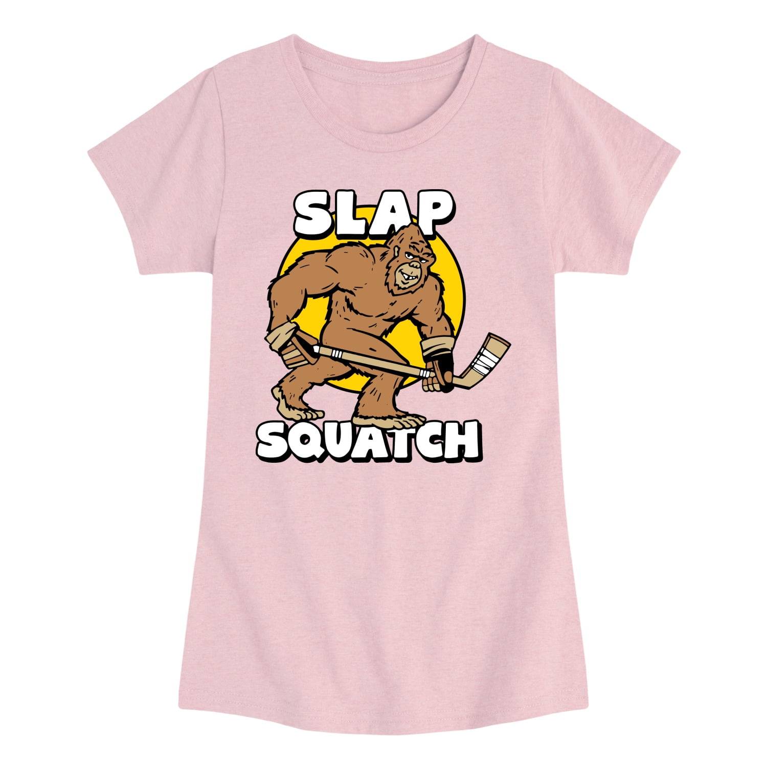 Instant Message - Slap Squatch Hockey - Youth Girls Fitted Short Sleeve ...