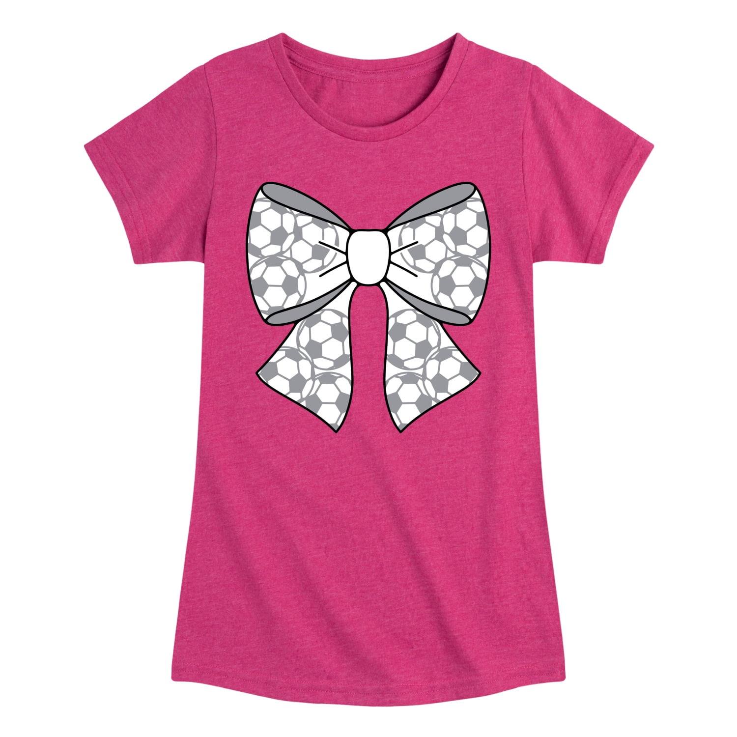 Instant Message - Soccer Bow - Youth Girls Short Sleeve T-Shirt ...