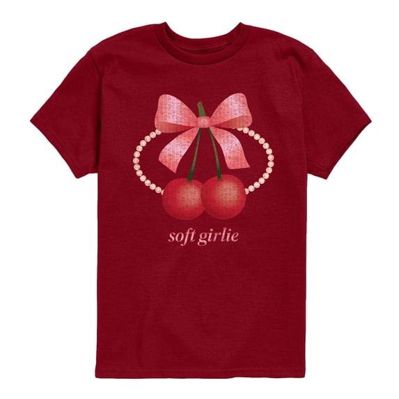 Instant Message - Soft Girlie Cherries - Youth Boys Short Sleeve ...