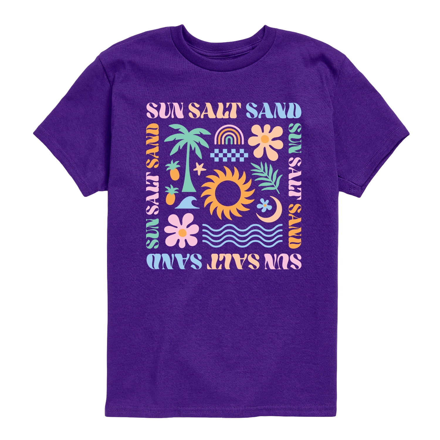 Instant Message - Sun Salt Sand Icons - Youth Boys Short Sleeve Graphic ...