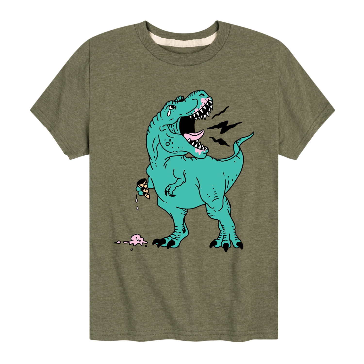 Instant Message - T-Rex Ice Cream - Toddler & Youth Short Sleeve Graphic T-Shirt - Walmart.com