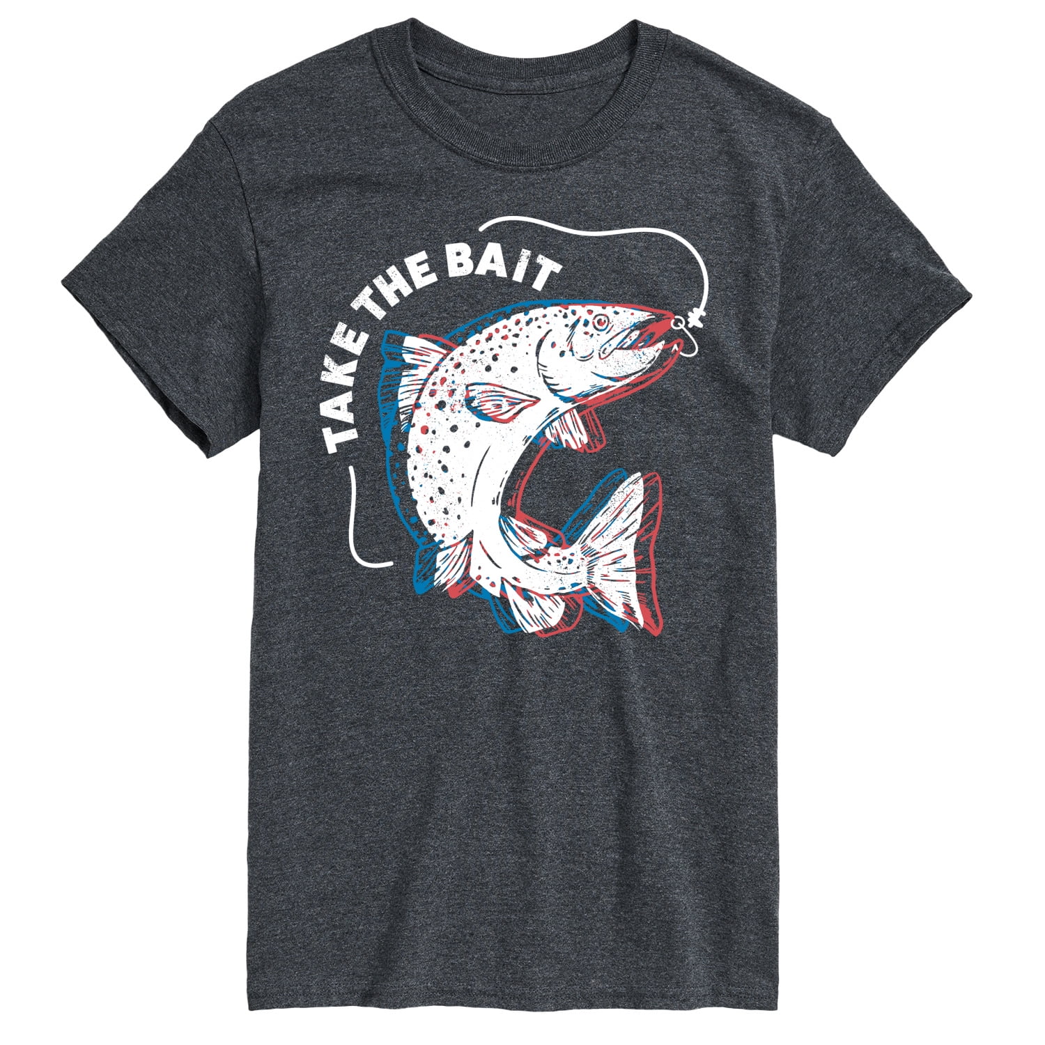 Instant Message - Take The Bait Fish - Men's Short Sleeve Graphic T-Shirt - Walmart.com