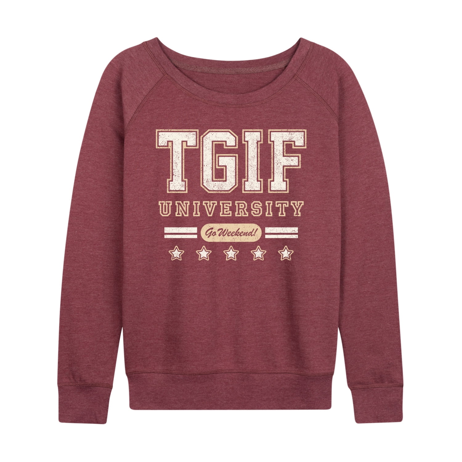 Instant Message - Tgif University - Ladies French Terry Long Sleeve ...