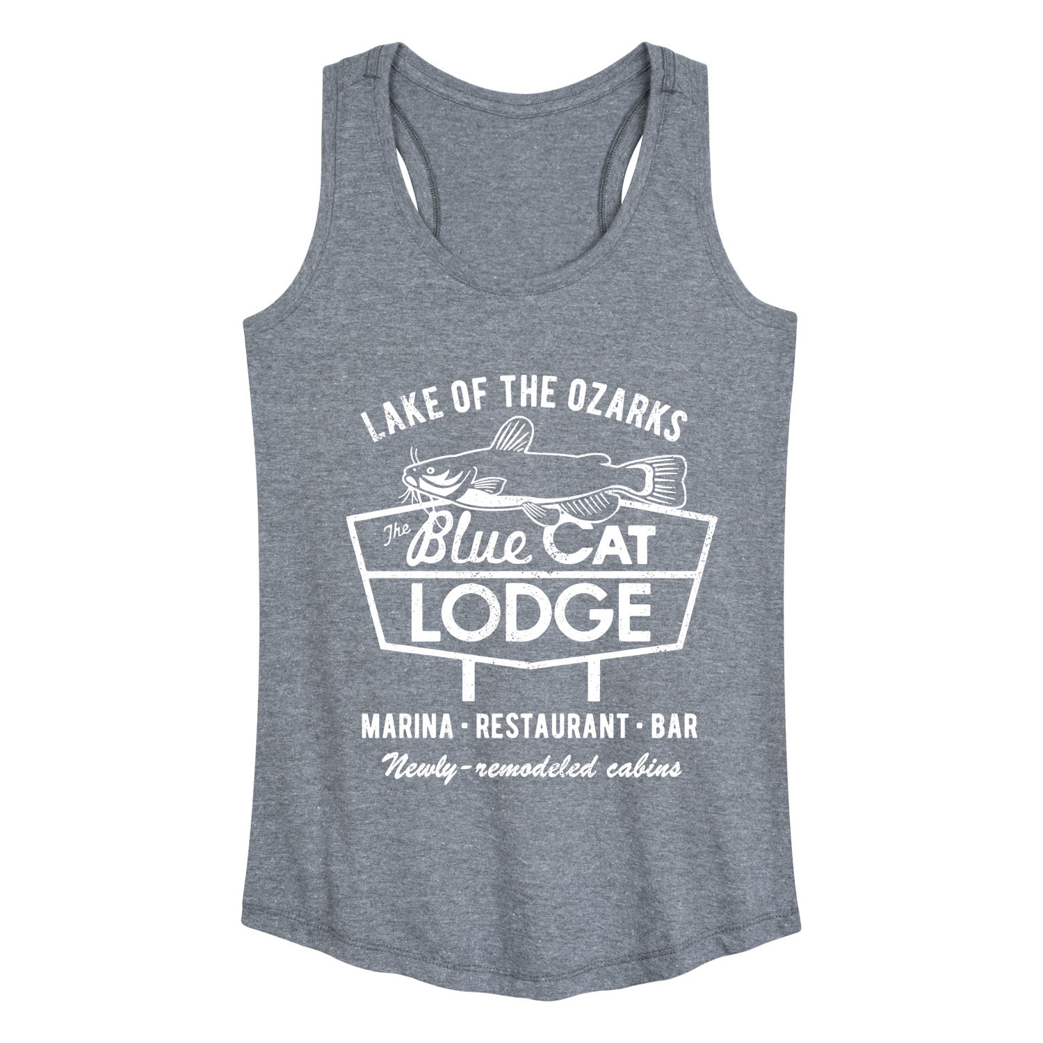 Instant Message - The Blue Cat Lodge - Ladies Racerback Tank - Walmart.com