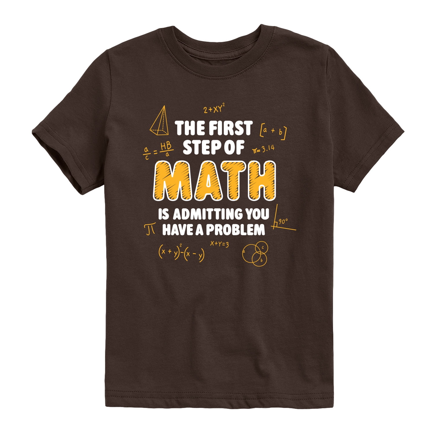 Instant Message - The First Step Of Math - Youth Short Sleeve Graphic T ...
