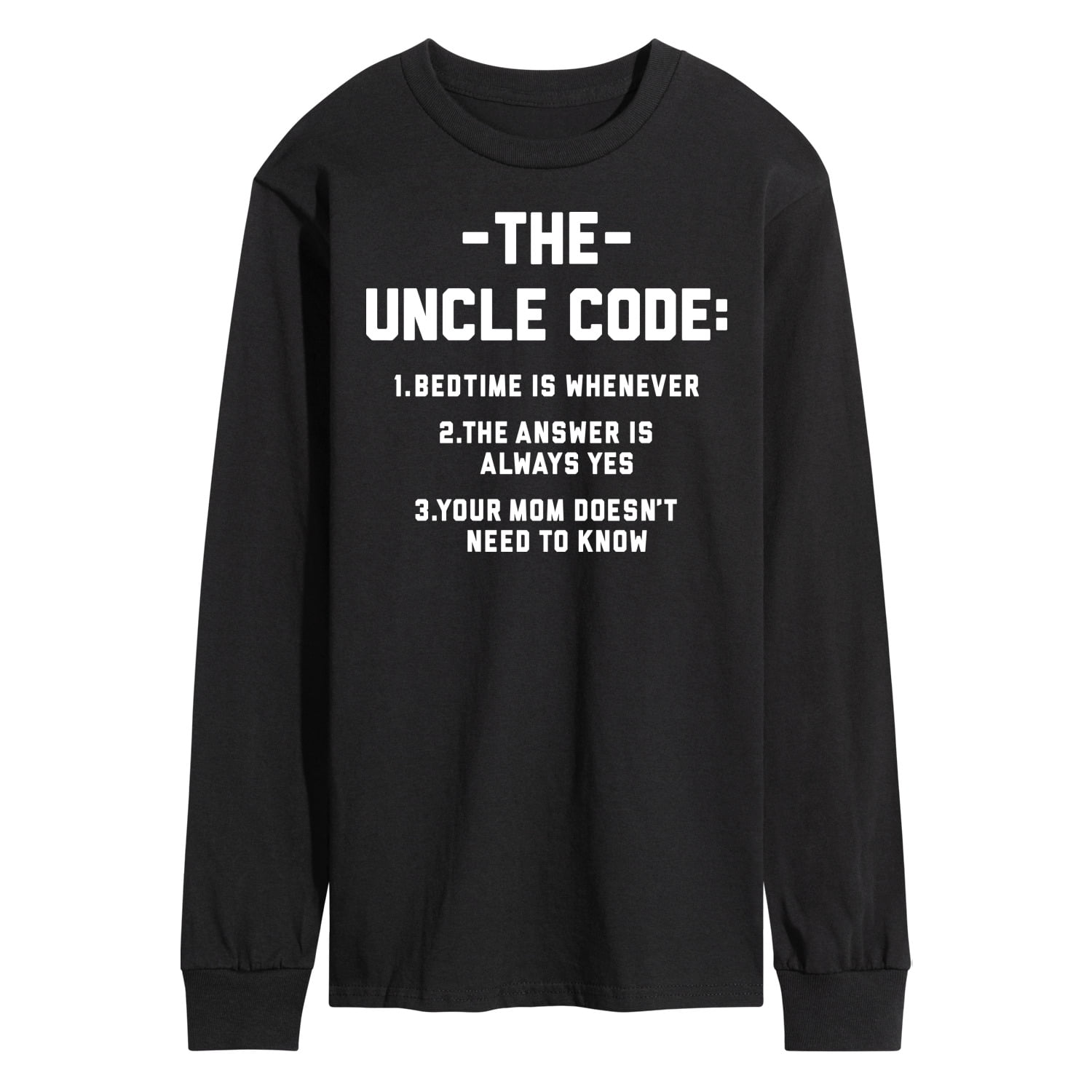 Instant Message - The Uncle Code - Men's Long Sleeve T-Shirt - Walmart.com