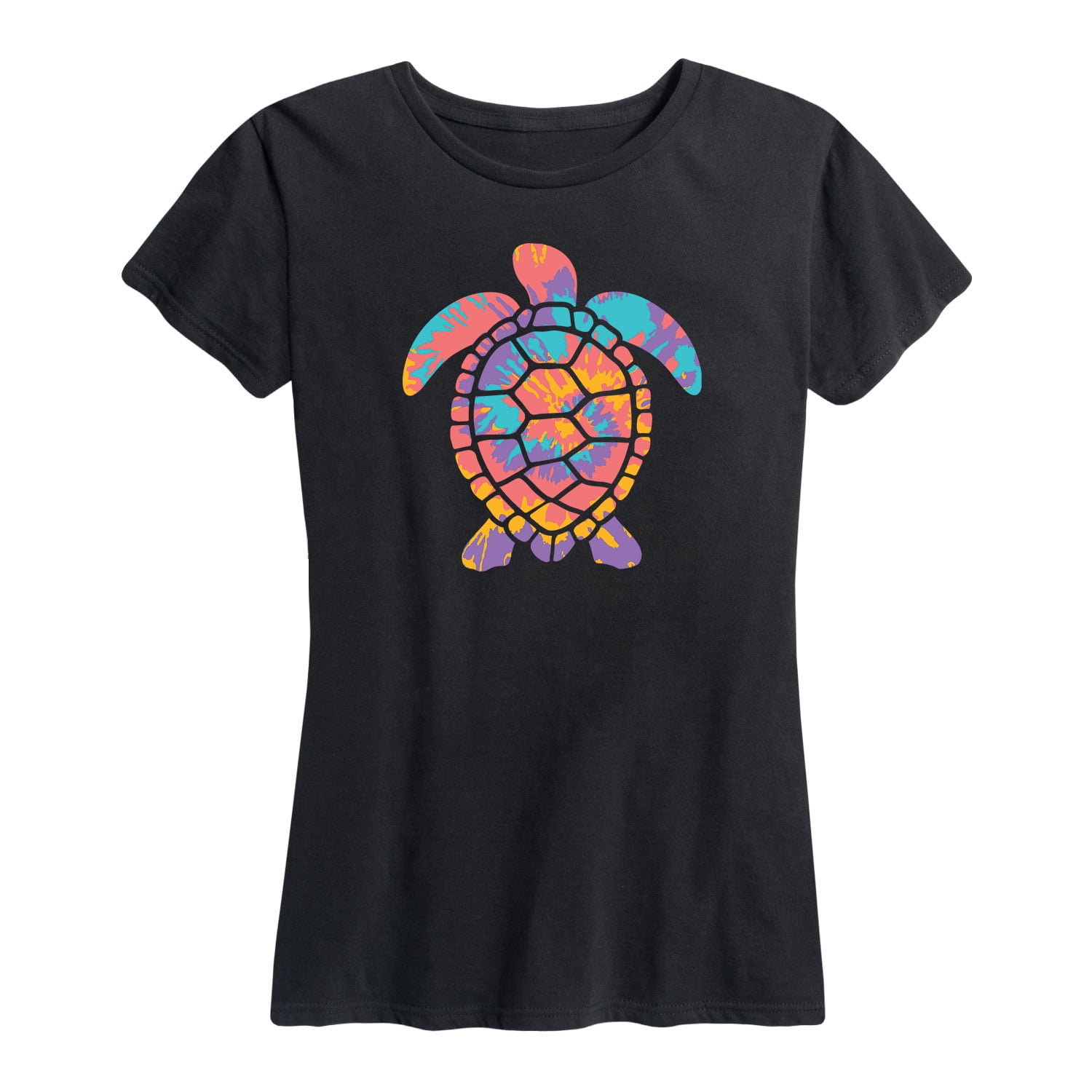 Instant Message - Tie Dye Turtle - Women's Short Sleeve Graphic T-Shirt ...