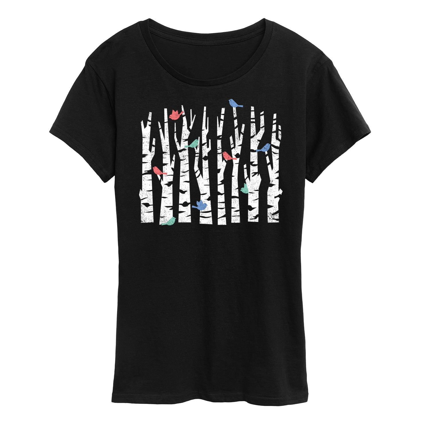 Instant Message - Trees And Birds - Women's Short Sleeve Graphic T ...