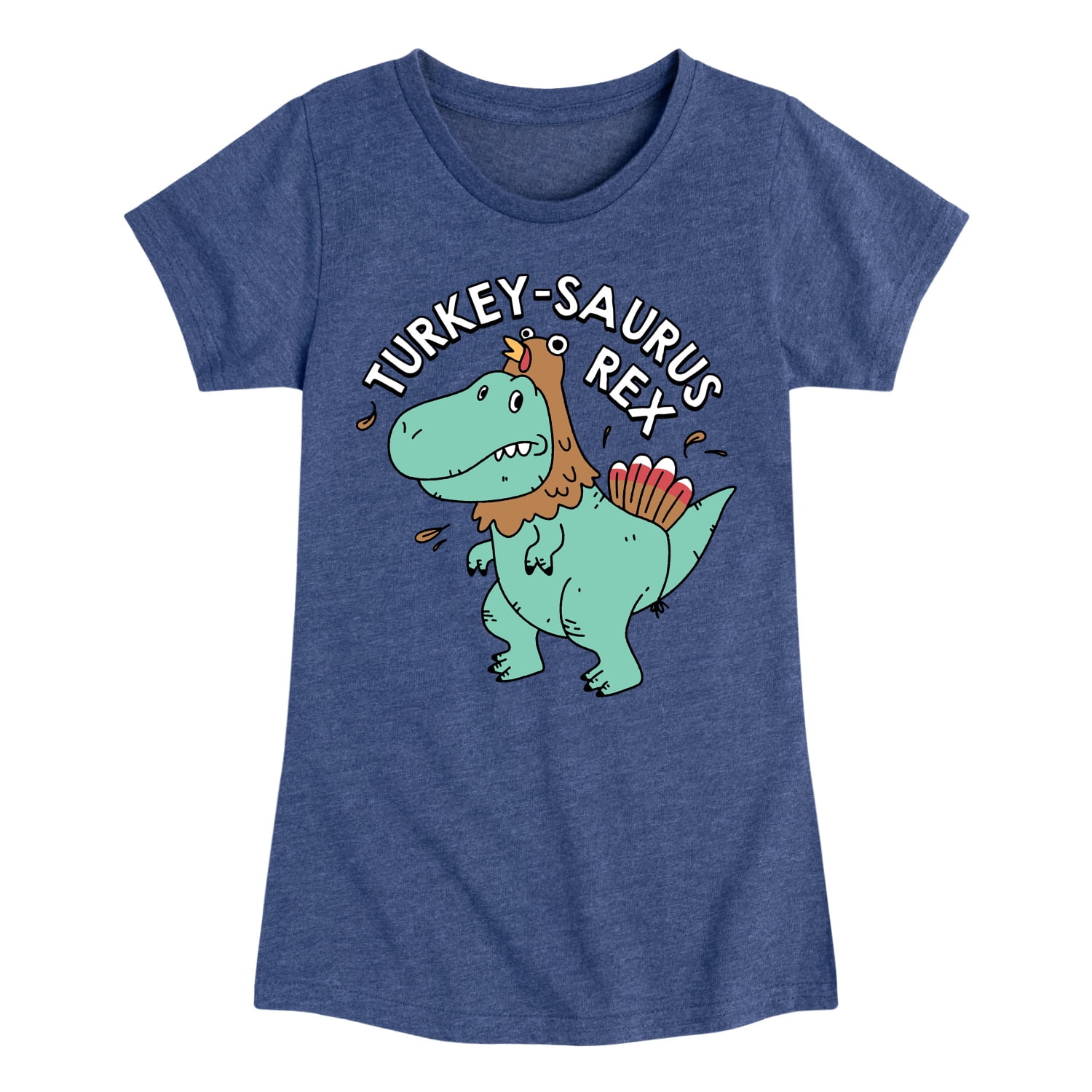 Instant Message - Turkeysaurus Rex - Toddler & Youth Girls Short Sleeve ...