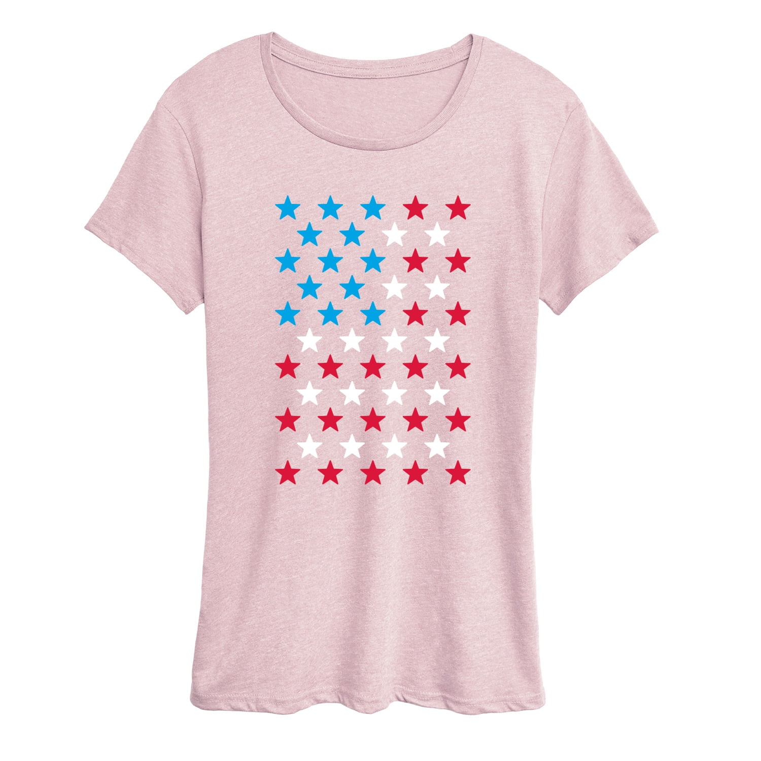 Instant Message - USA Flag Stars - Women's Short Sleeve Graphic T-Shirt ...