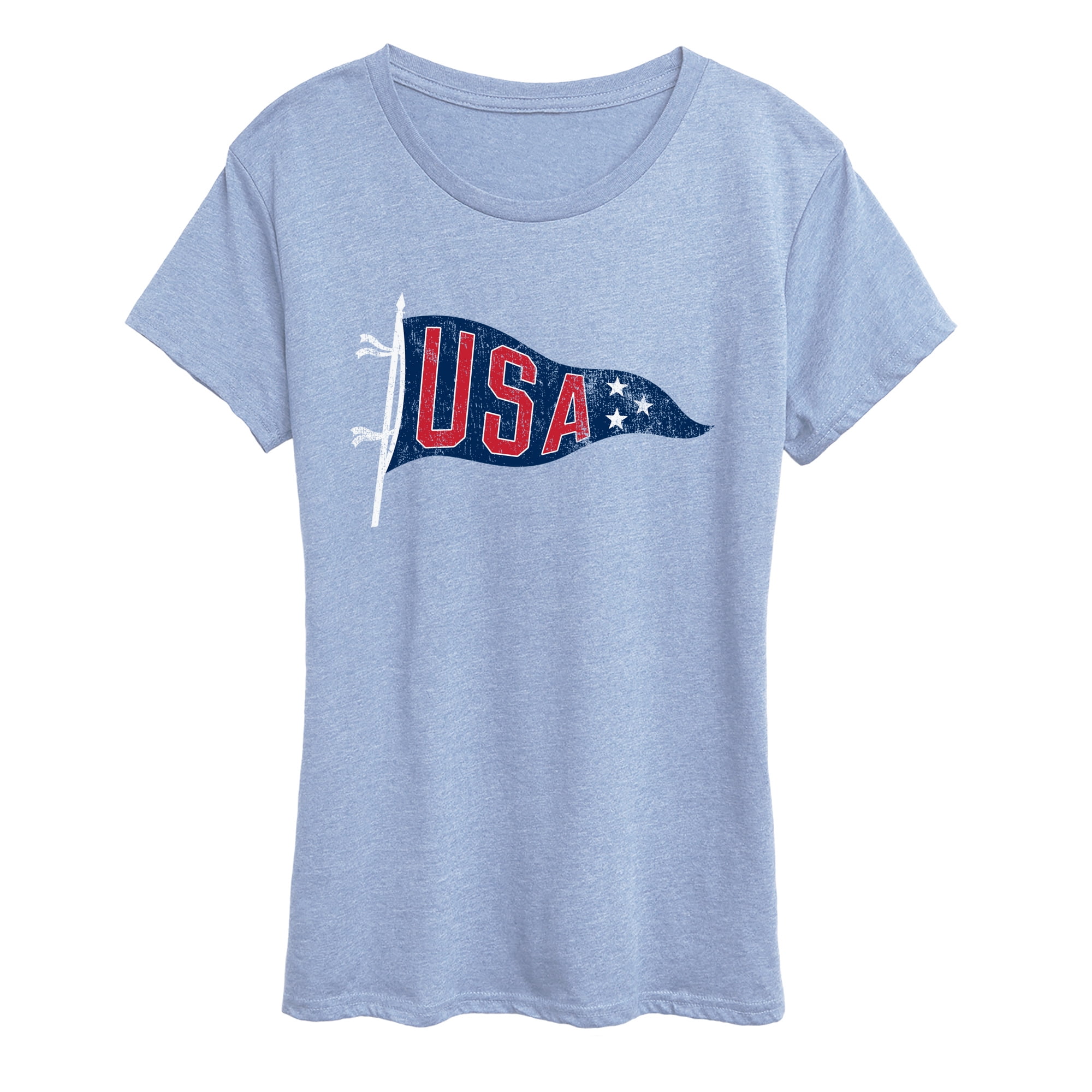 Instant Message - USA Pennant - Women's Short Sleeve Graphic T-Shirt ...