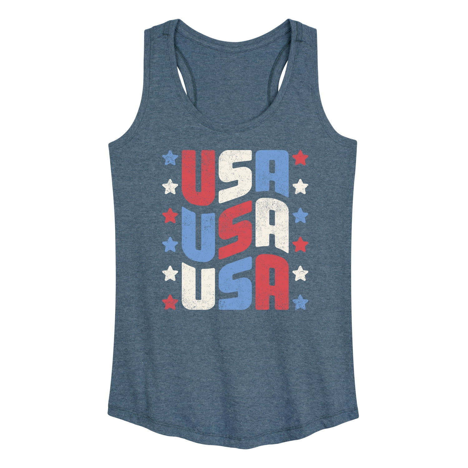 Instant Message - USA Stacked - Women's Racerback Tank Top - Walmart.com