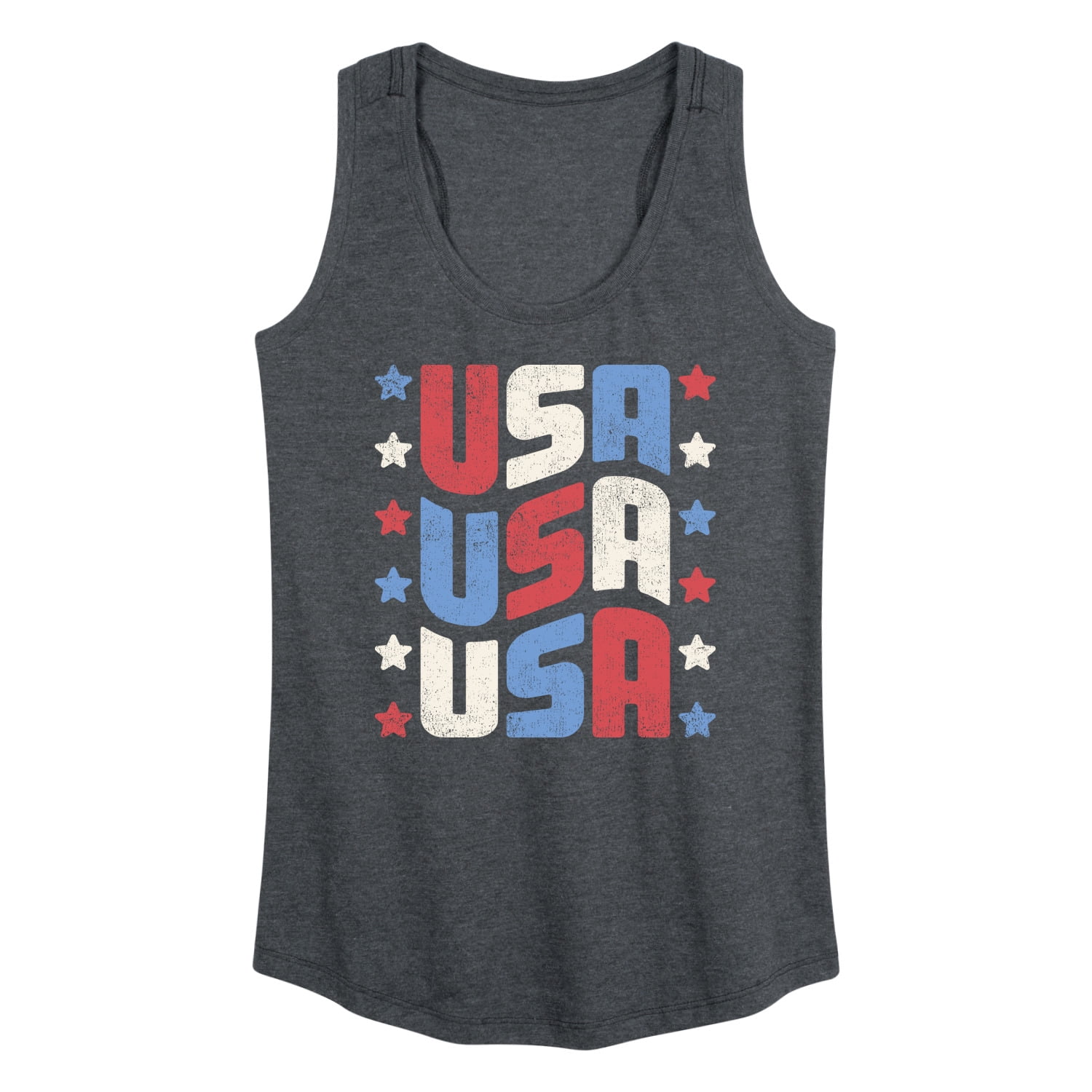 Instant Message - USA Stacked - Women's Racerback Tank Top - Walmart.com