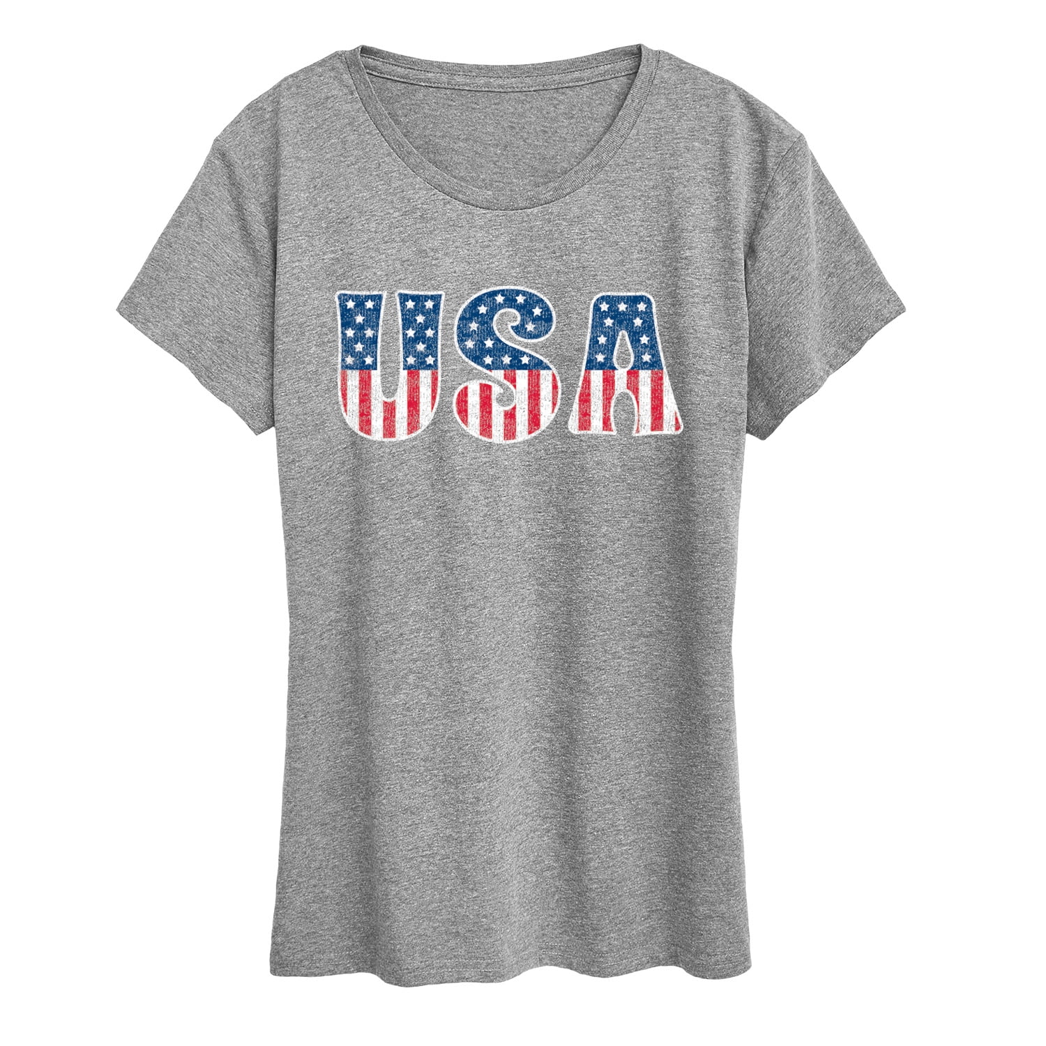 Instant Message - USA - Women's Short Sleeve Graphic T-Shirt - Walmart.com