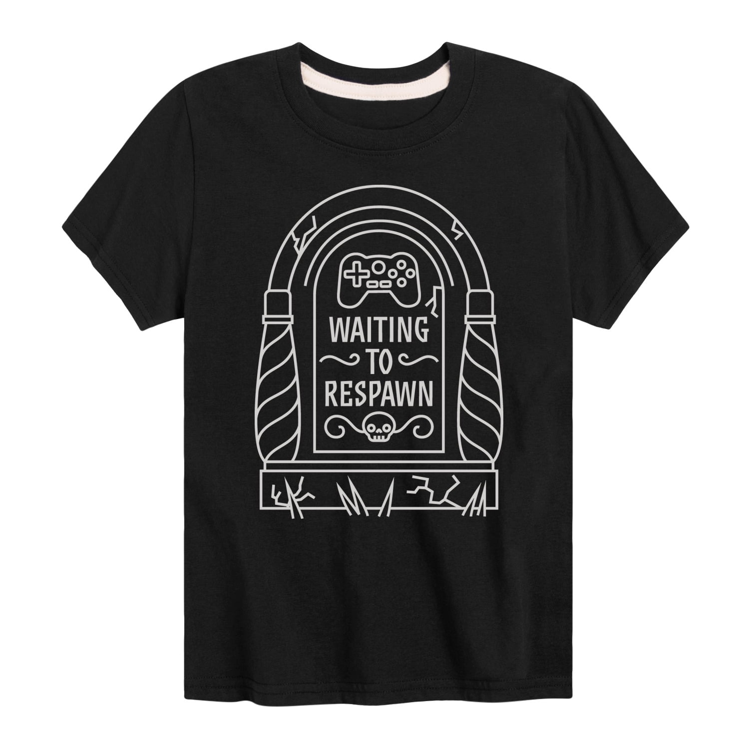 Instant Message - Waiting To Respawn Tombstone - Toddler & Youth Short ...