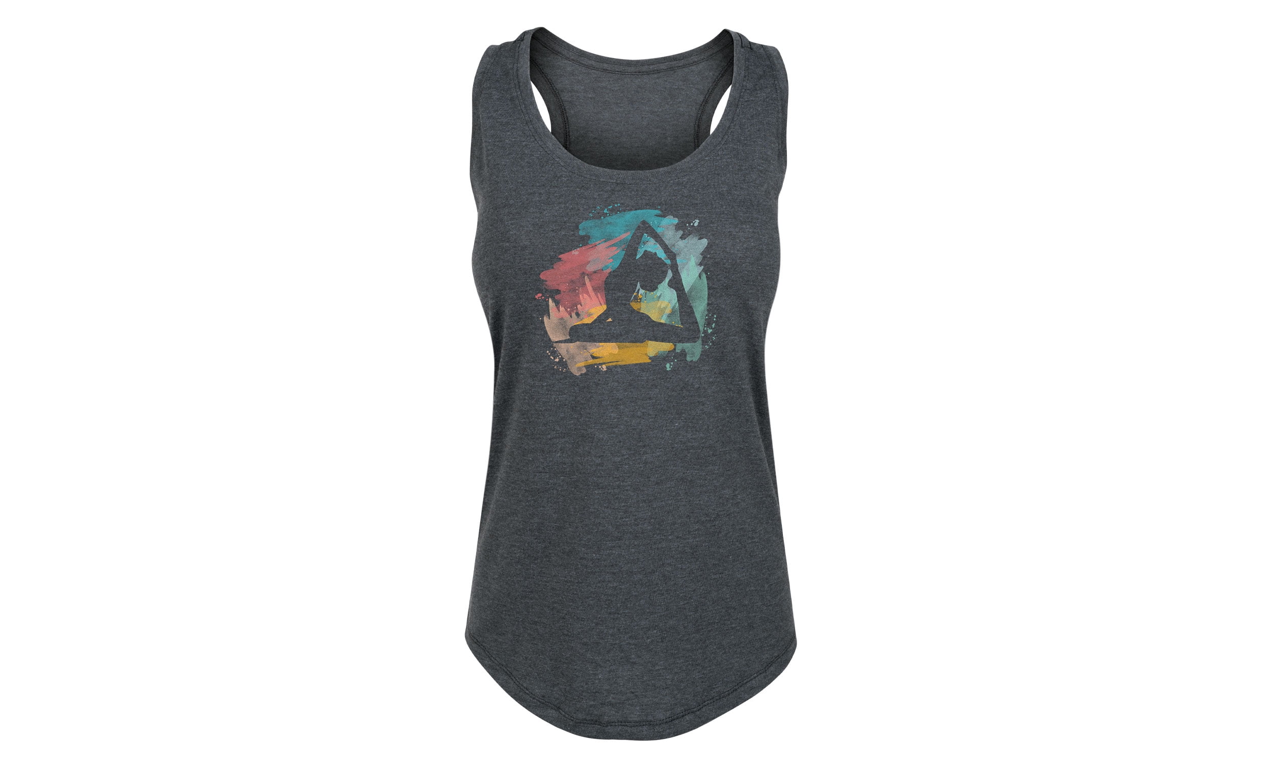 Instant Message - Watercolor Yoga Pose - Women's Racerback Graphic Tank ...