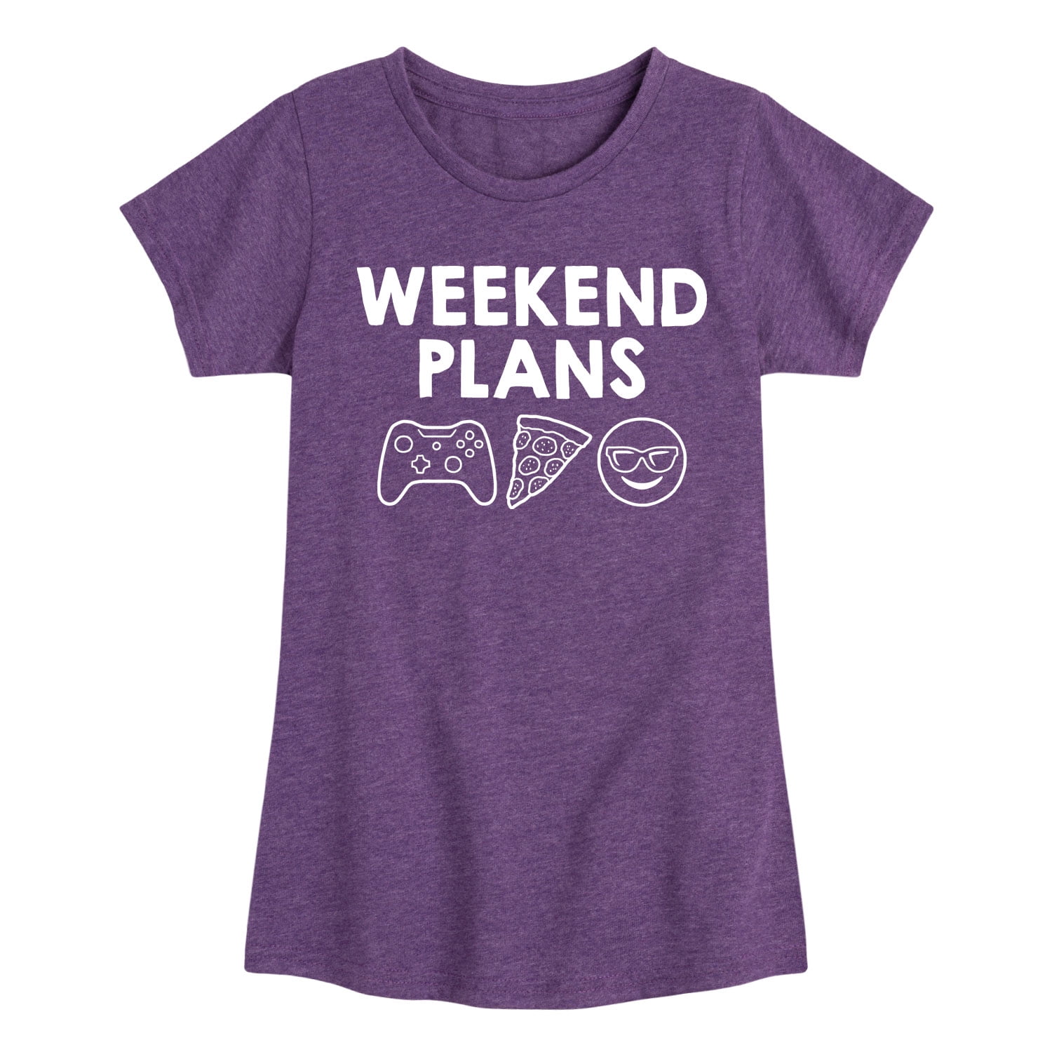 Instant Message - Weekend Plans - Toddler And Youth Girls Short Sleeve ...
