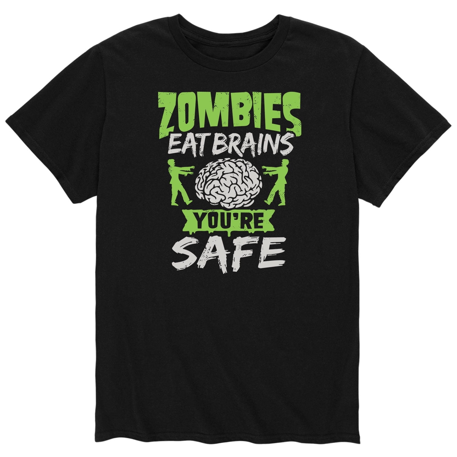 Instant Message - Zombies Eat Brains You're Safe - Men's Short Sleeve ...