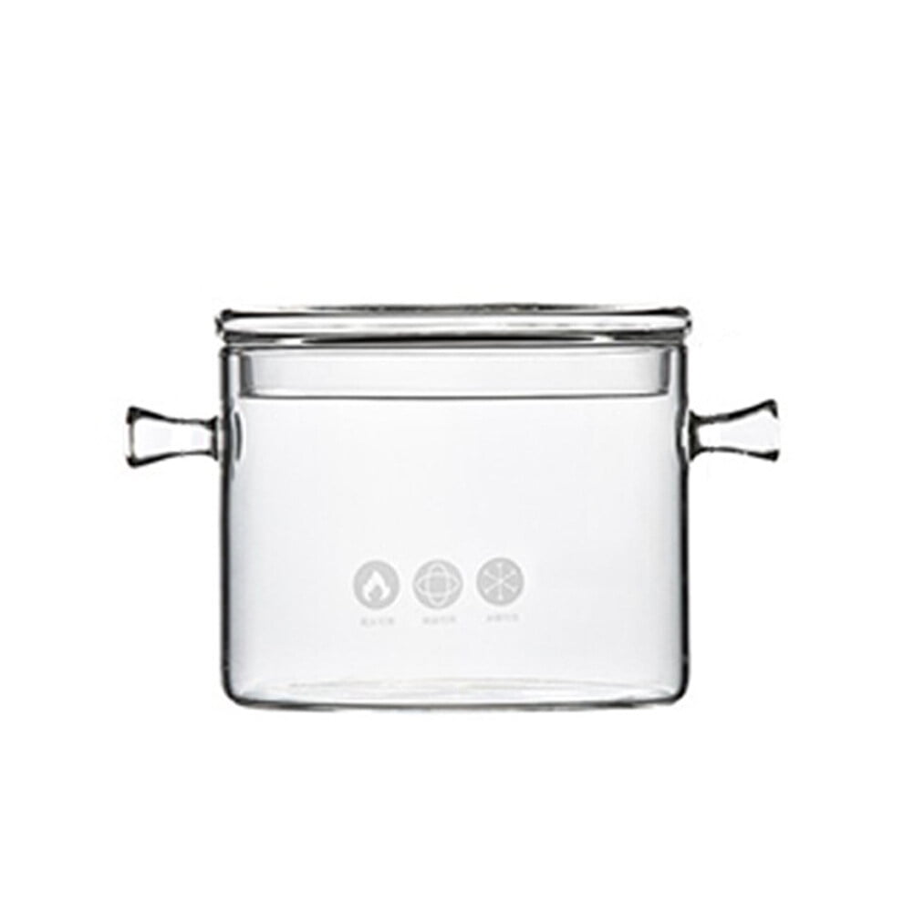 Instant Noodle Pot Noodles Bowls Glass Cooking for Soup with Lid Clear ...