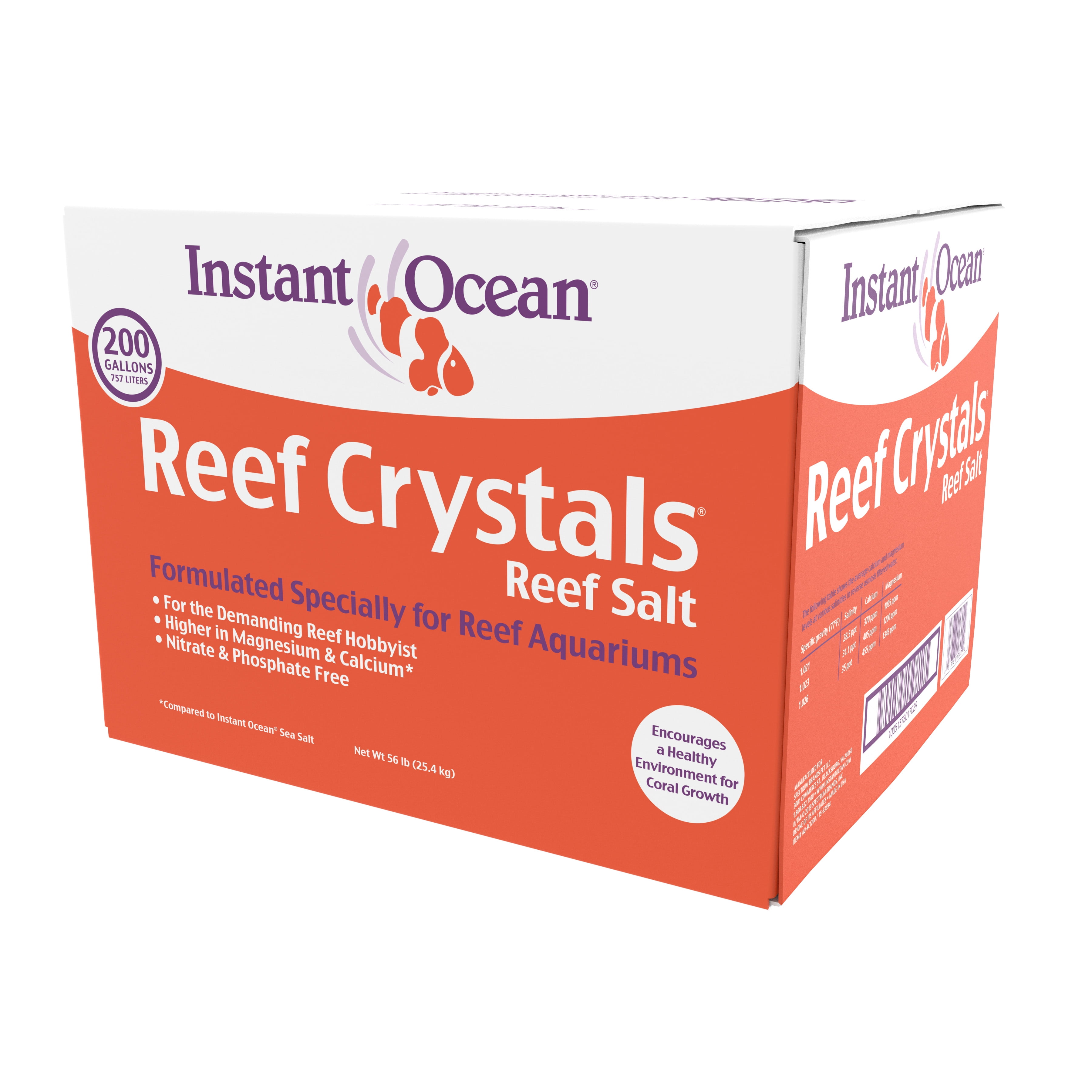 Instant Ocean Reef Crystals Reef Salt, Enriched Formulation for ...