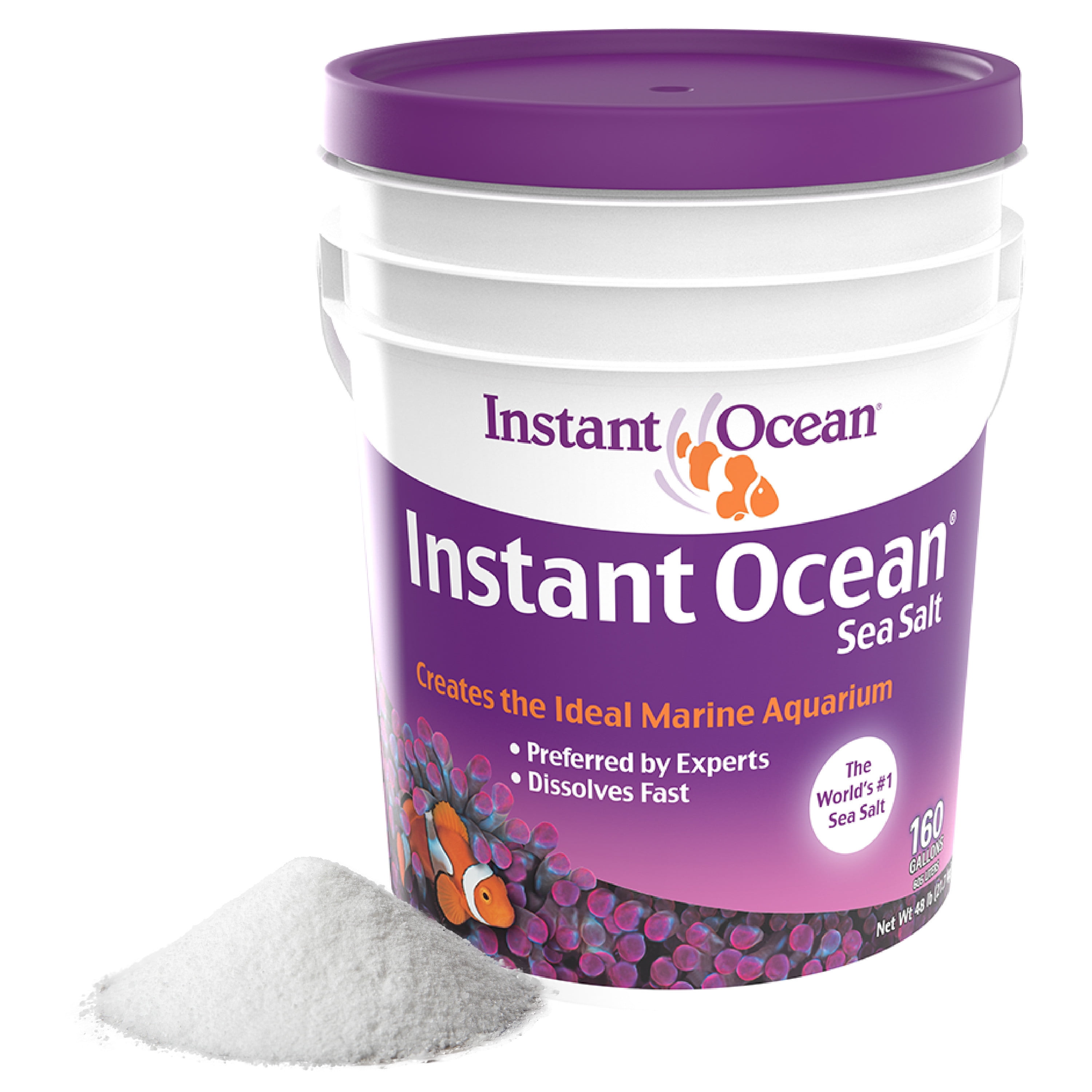 Instant Ocean Sea Salt for Marine Aquariums, Fast Dissolving, Treats ...