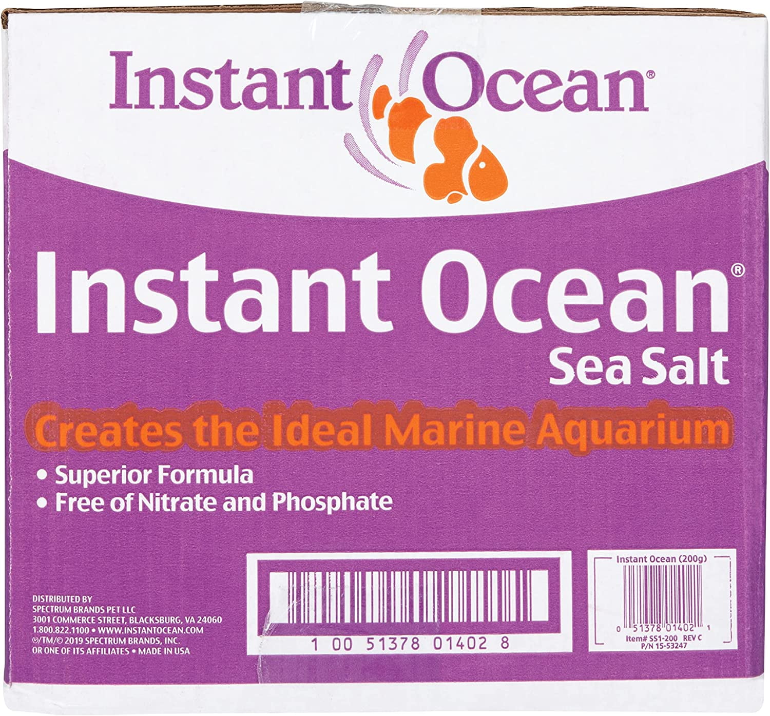 Instant Ocean Sea Salt for Marine Aquariums, Nitrate & Phosphate-Free ...