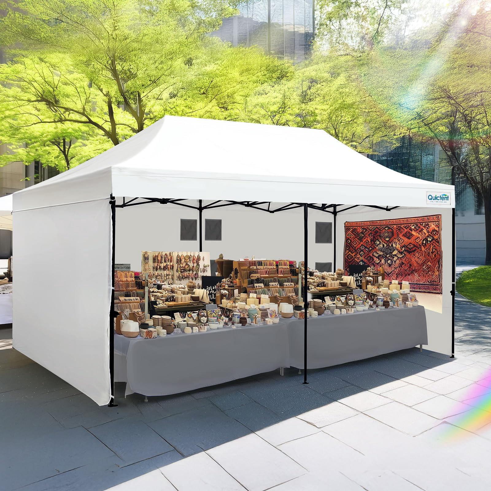 Instant Pop Up Canopy Tent 10'x20' with Removable Sidewalls, Heavy Duty ...