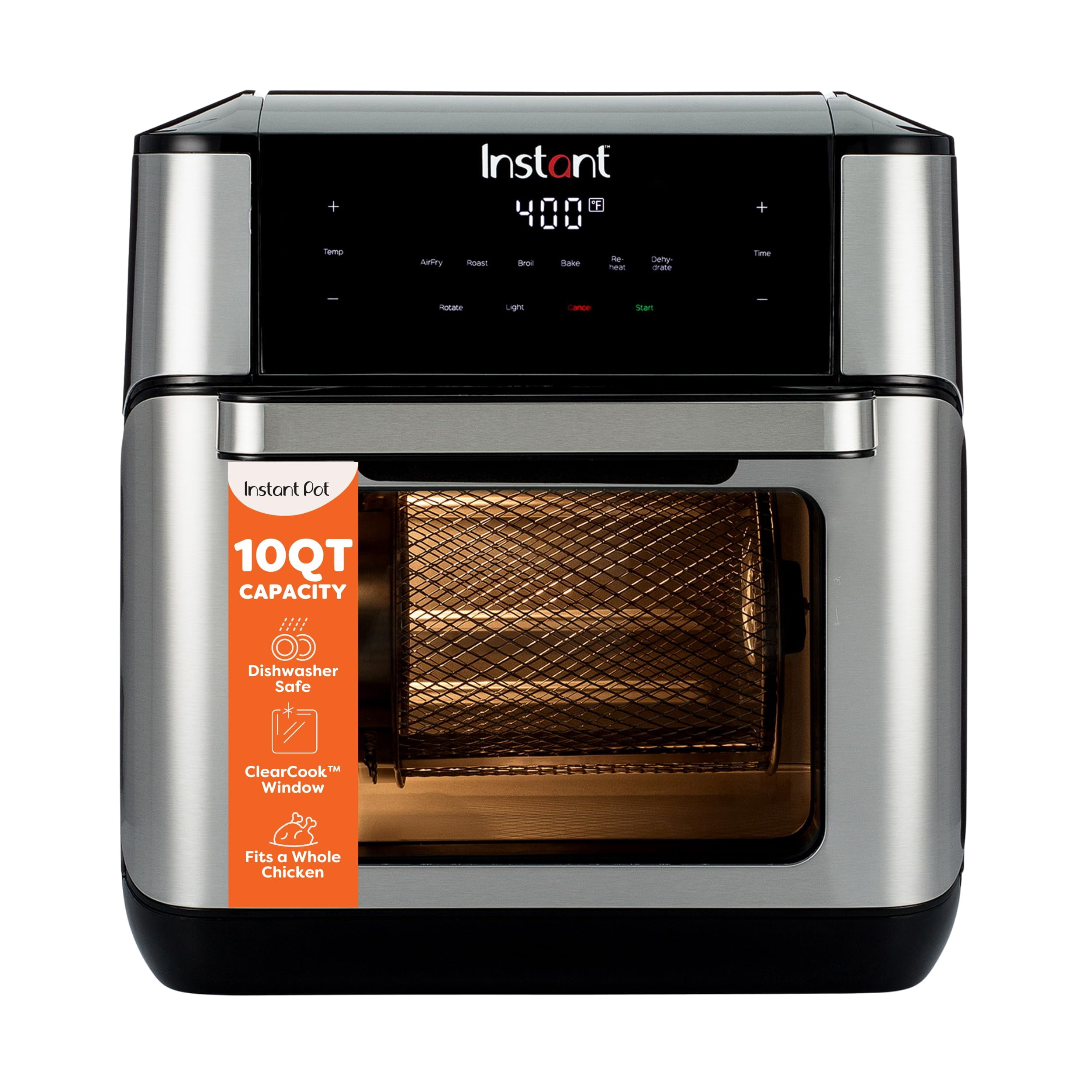 Instant Pot 10QT Air Fryer, 7-in-1 Functions with EvenCrisp Technology ...