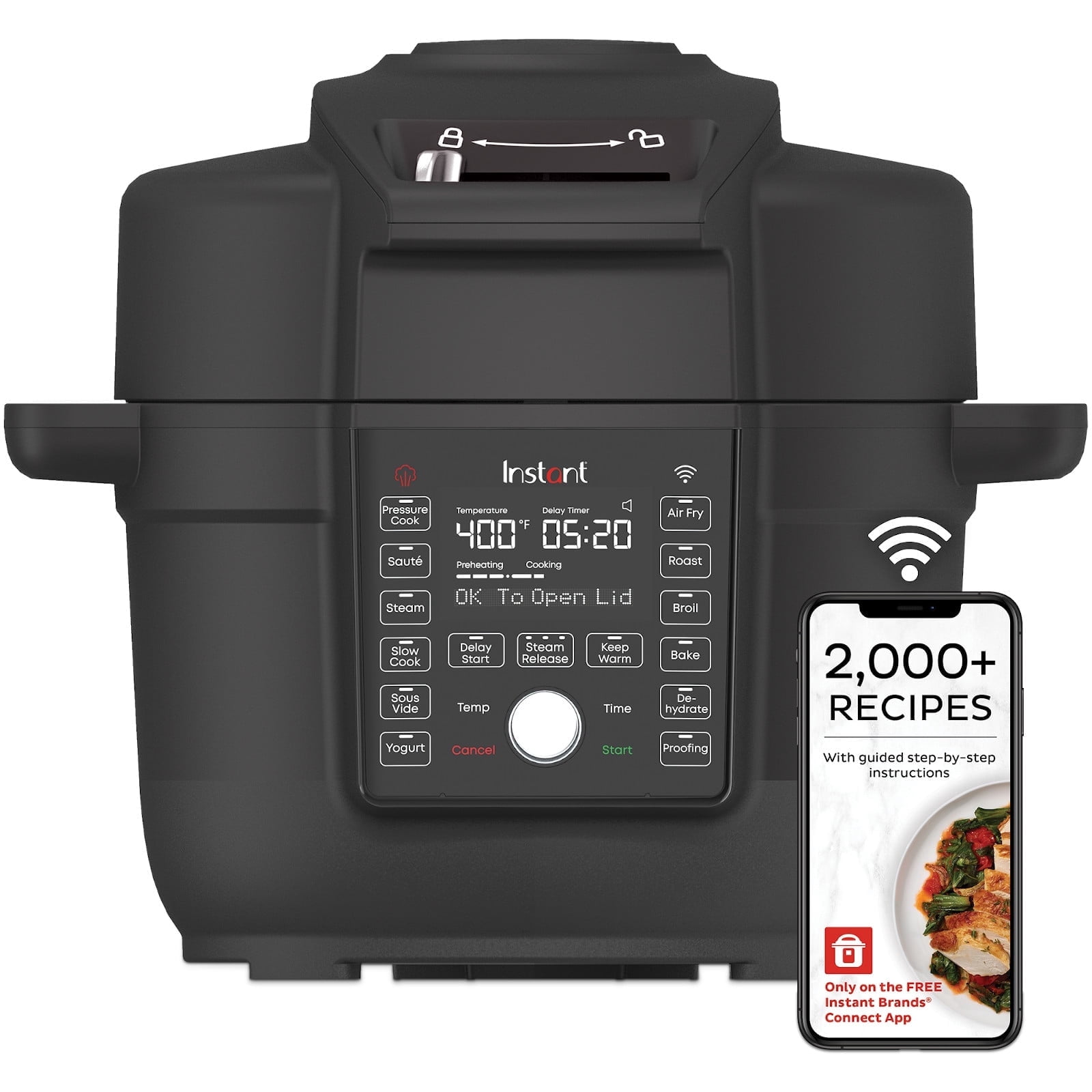 Instant Pot Air Fryer, 6.5 Quart Duo Crisp with Ultimate Lid, Wifi ...