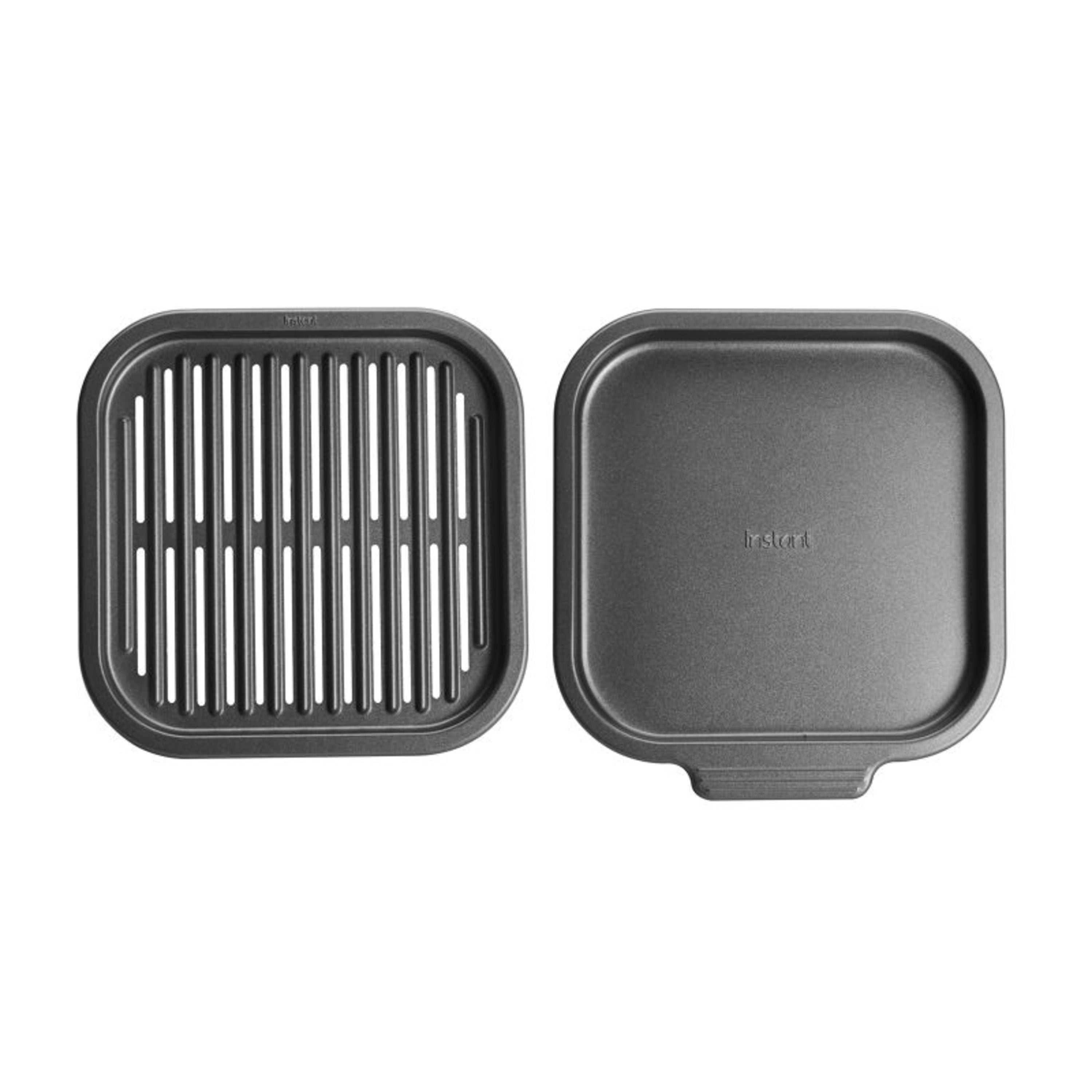 Instant Pot Air Fryer Grill Pan Set - 2-Piece Nonstick Baking Trays for ...
