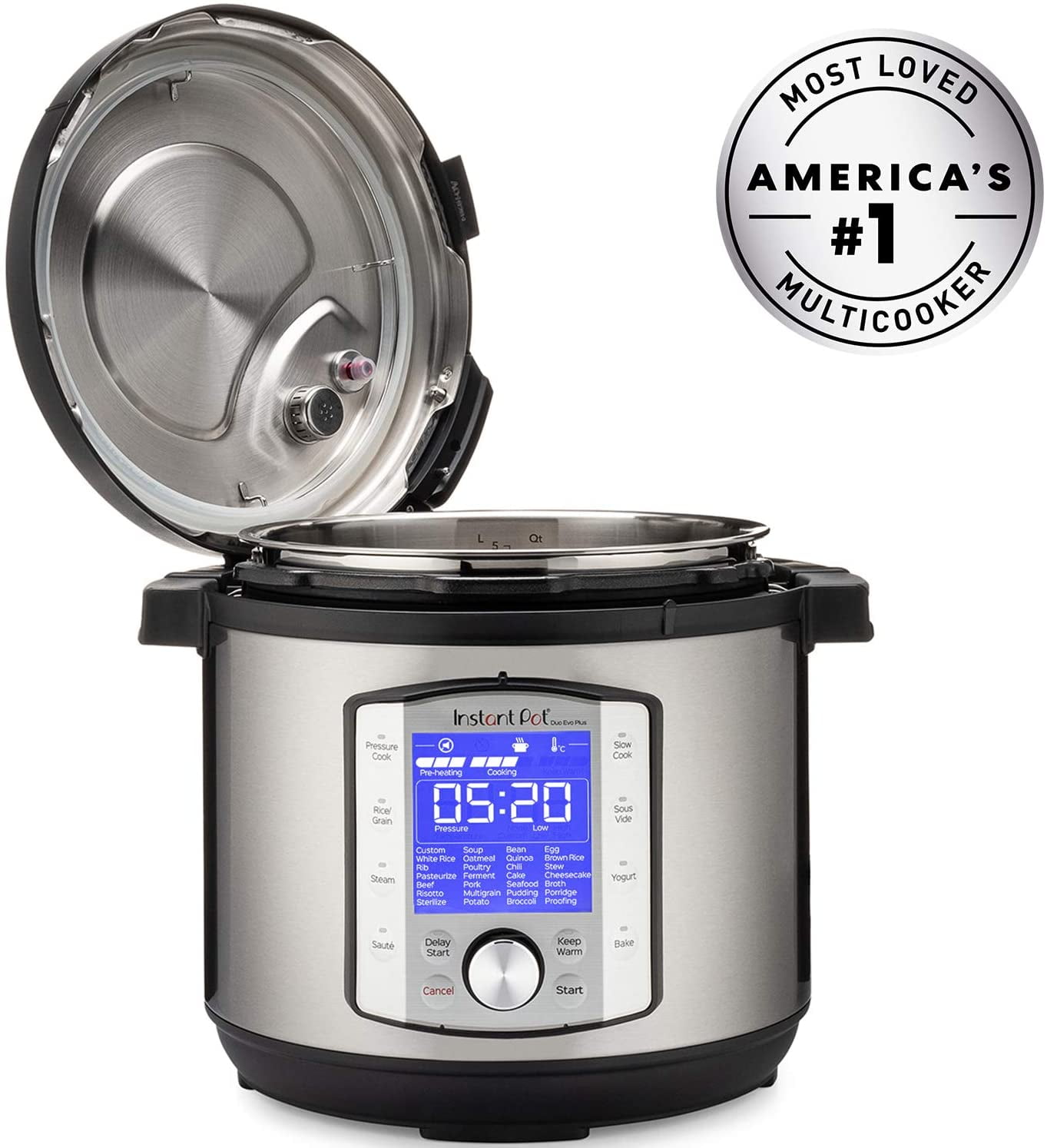 Instant Pot Duo Evo Plus Pressure Cooker 10 in 1, 8 Qt, Easy Grip ...