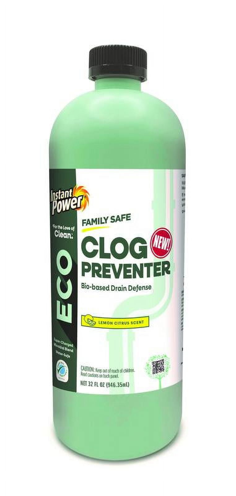 Instant Power ECO Clog Preventer Enzyme Drain Cleaner for Toilets Sinks ...