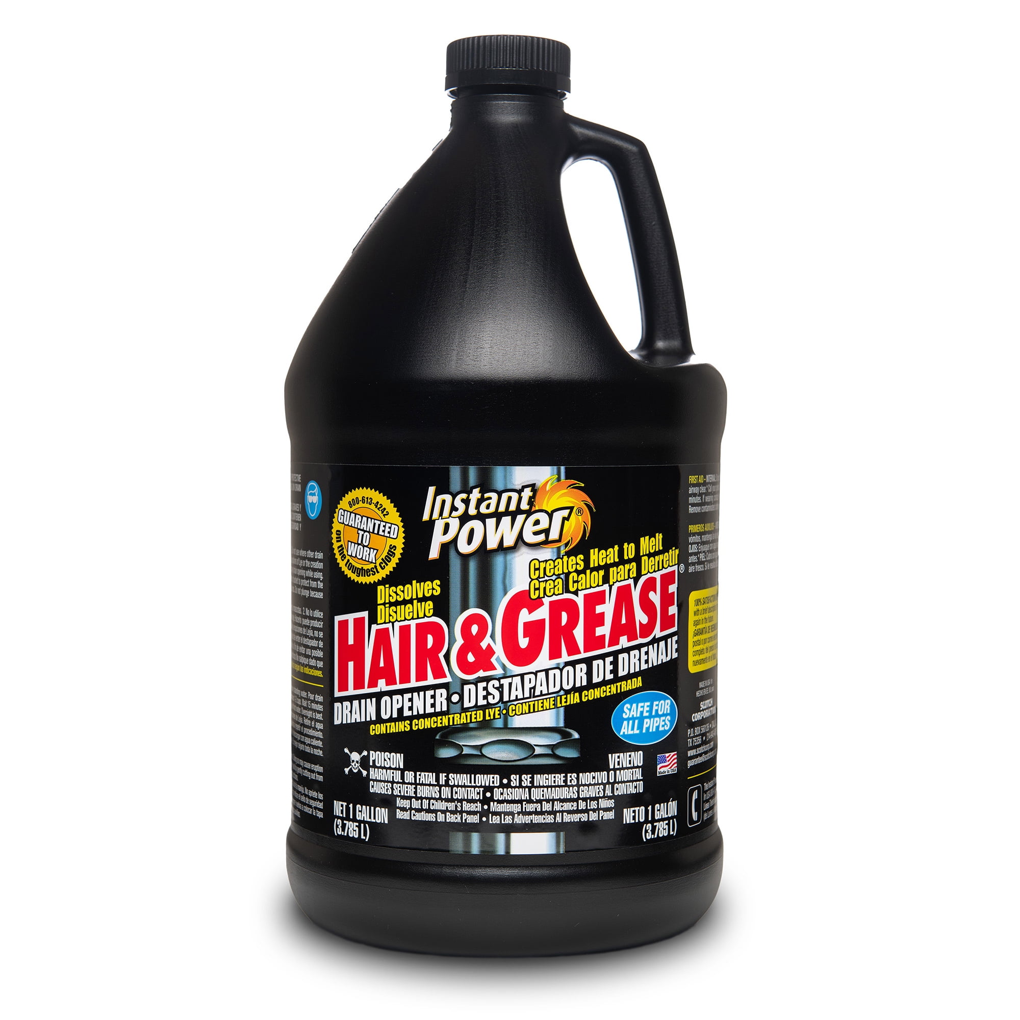 Instant Power Hair & Grease Drain Opener, 1 Gallon Jug - Walmart.com