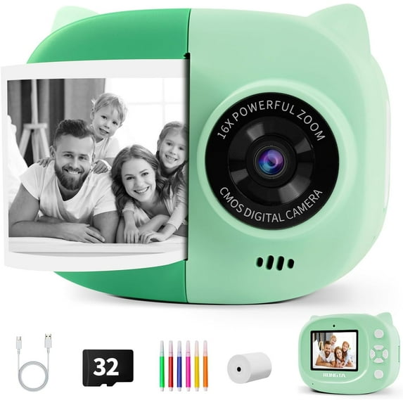Instant Print Camera for Kids, Children Portable Photo Printer for ...