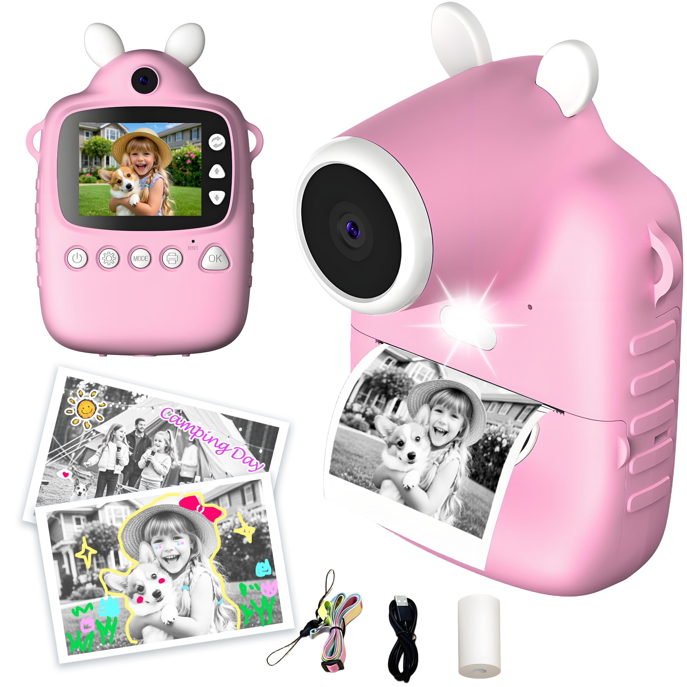 Homelectr Kids Instant Print Camera, Christmas Birthday Gifts for Girls ...