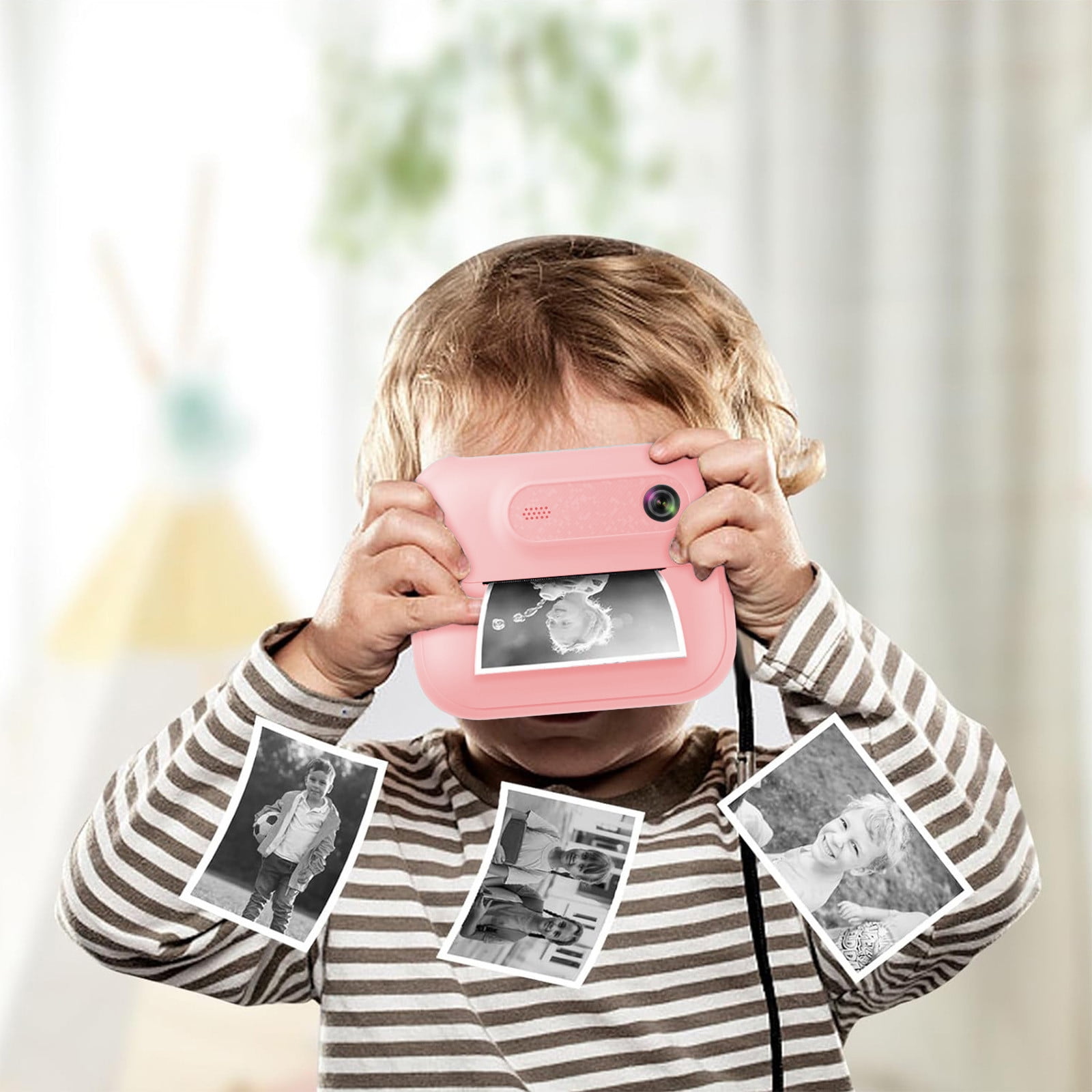 Instant Print Camera for Kids, Portable Toddler Digital Camera, Blacks ...