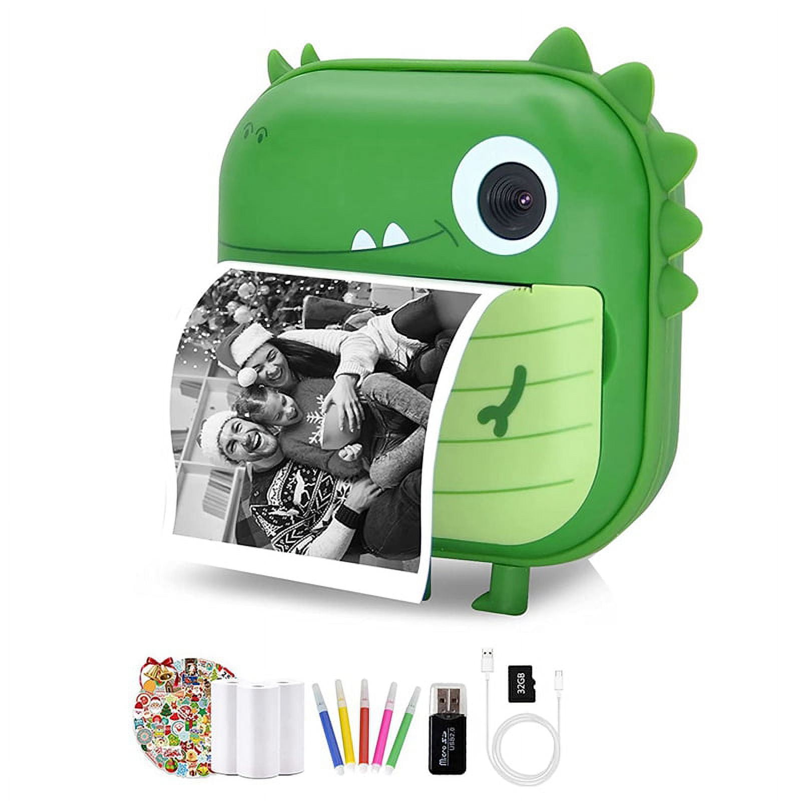 Instant Print Camera ,Zero Ink with Print Paper,Selfie Video Digital ...
